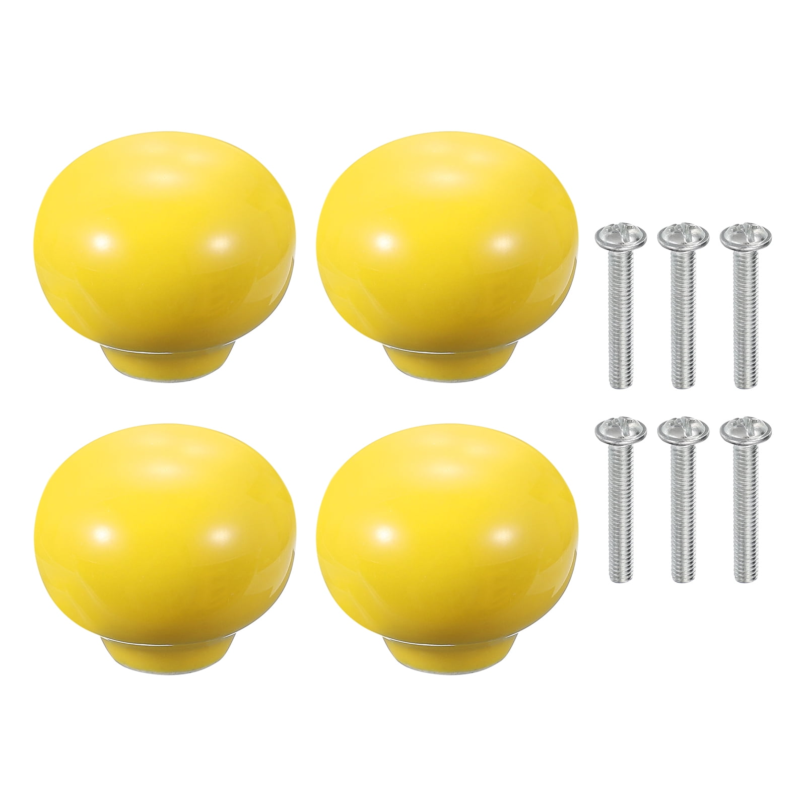 Uxcell 4 Pack Ceramic Cabinet Knobs, 1.3 Inch Round Ceramic Drawer Knob ...