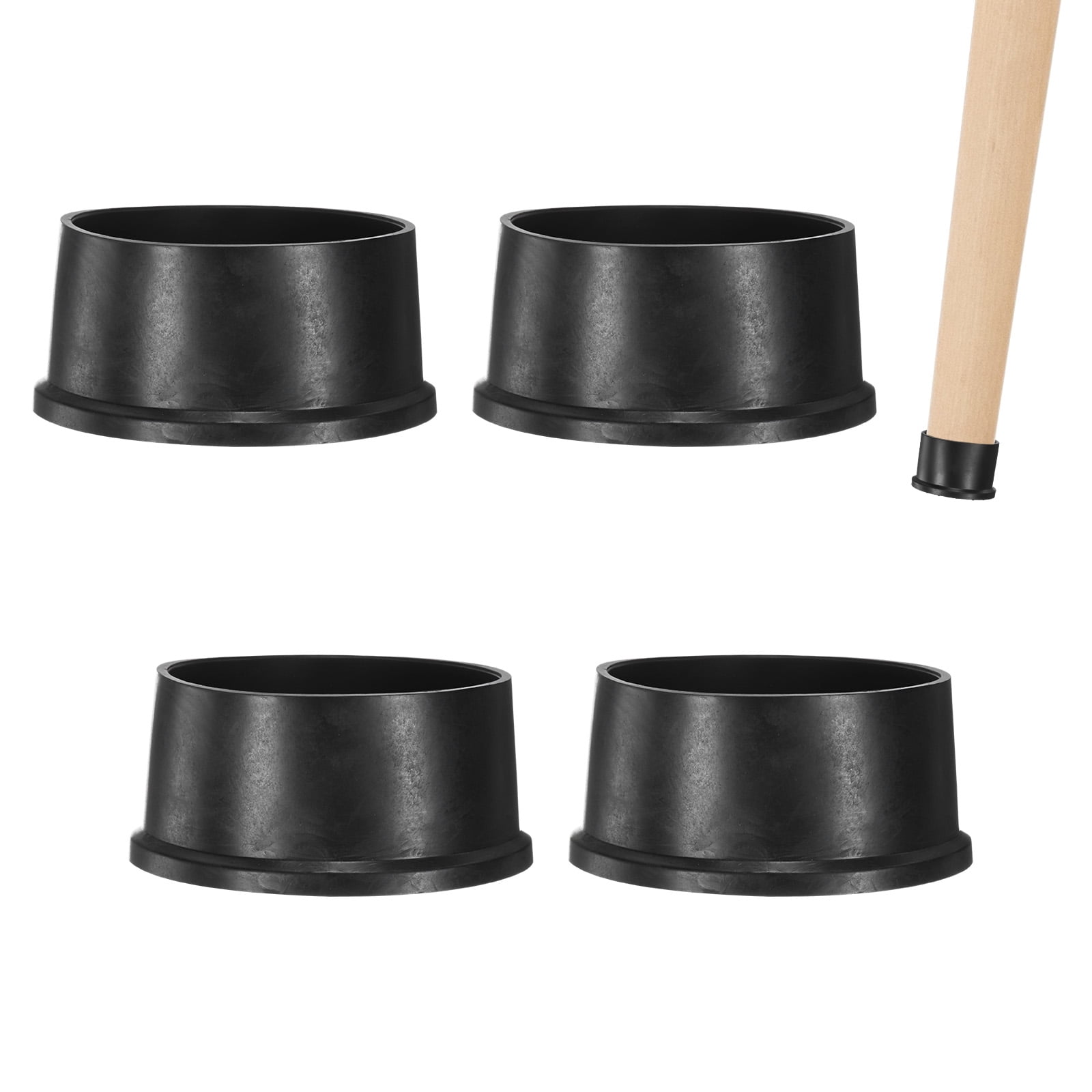 Uxcell 4 Pack Chair Leg Caps 2-1/2 inch Polyvinyl Chloride Chair Leg Floor Protectors Round ...