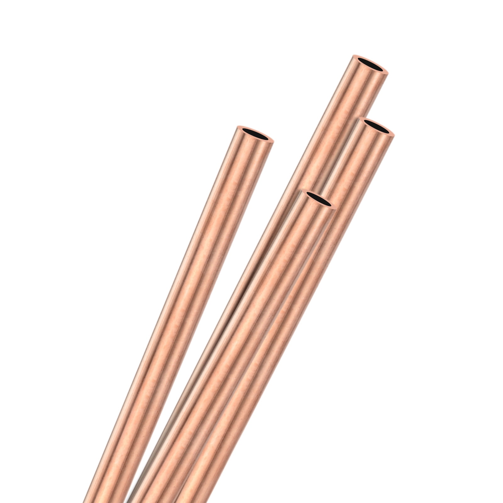Uxcell 4-Pack Copper Round Tube, 2mm OD 0.5mm Thick 250mm Length ...