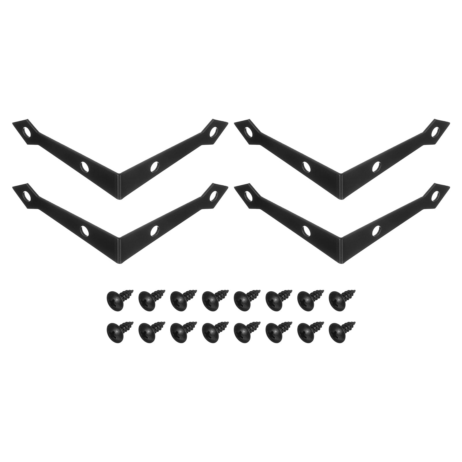 Uxcell 4 Pack Decorative Corner Brackets, 2.9" x 2.9" x 0.6" L Bracket ...