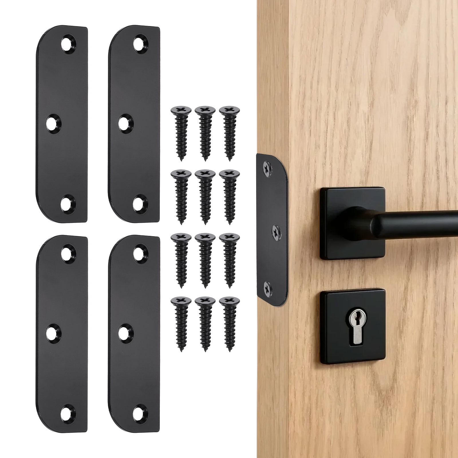 Uxcell 4 Pack Door Hinge Filler Plates, 3.5 Inch with 5/8 Inch ...