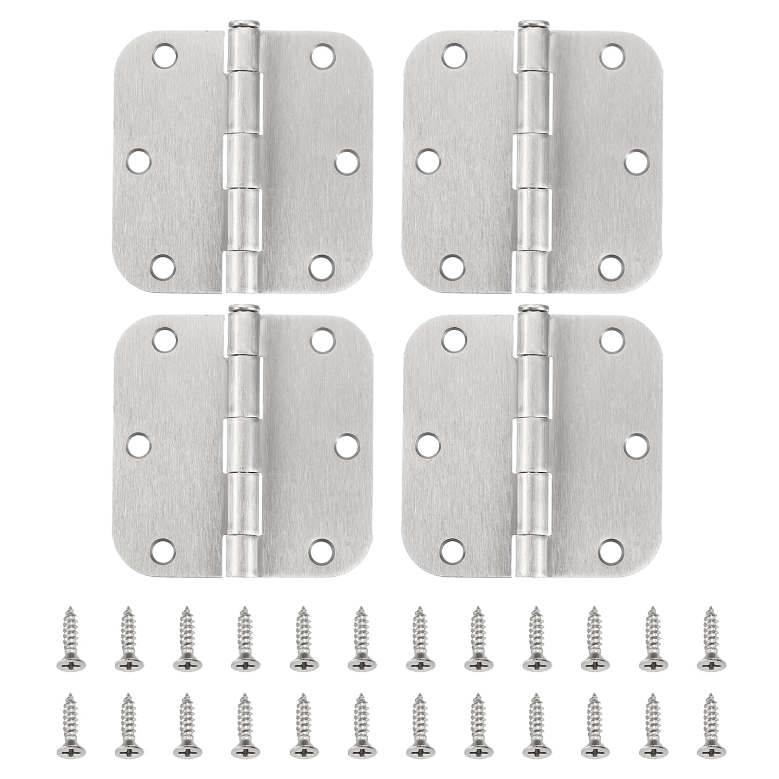 Uxcell 4 Pack Door Hinges, 3.5"x3.5" Round Interior Door Hinge 5/8 ...