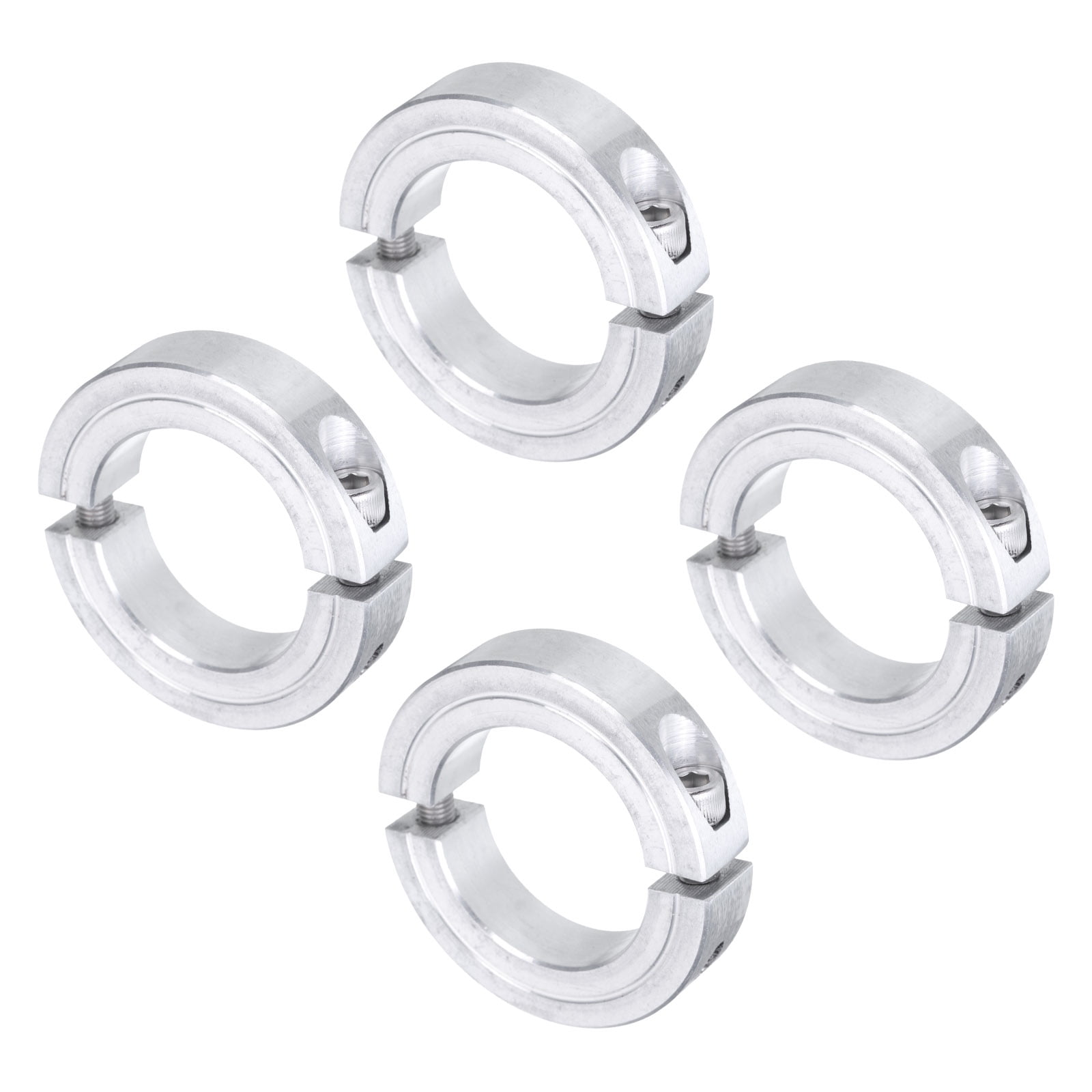 Uxcell 4 Pack Double Split Clamp-On Shaft Collar 1-1/2" Bore Two-Piece ...