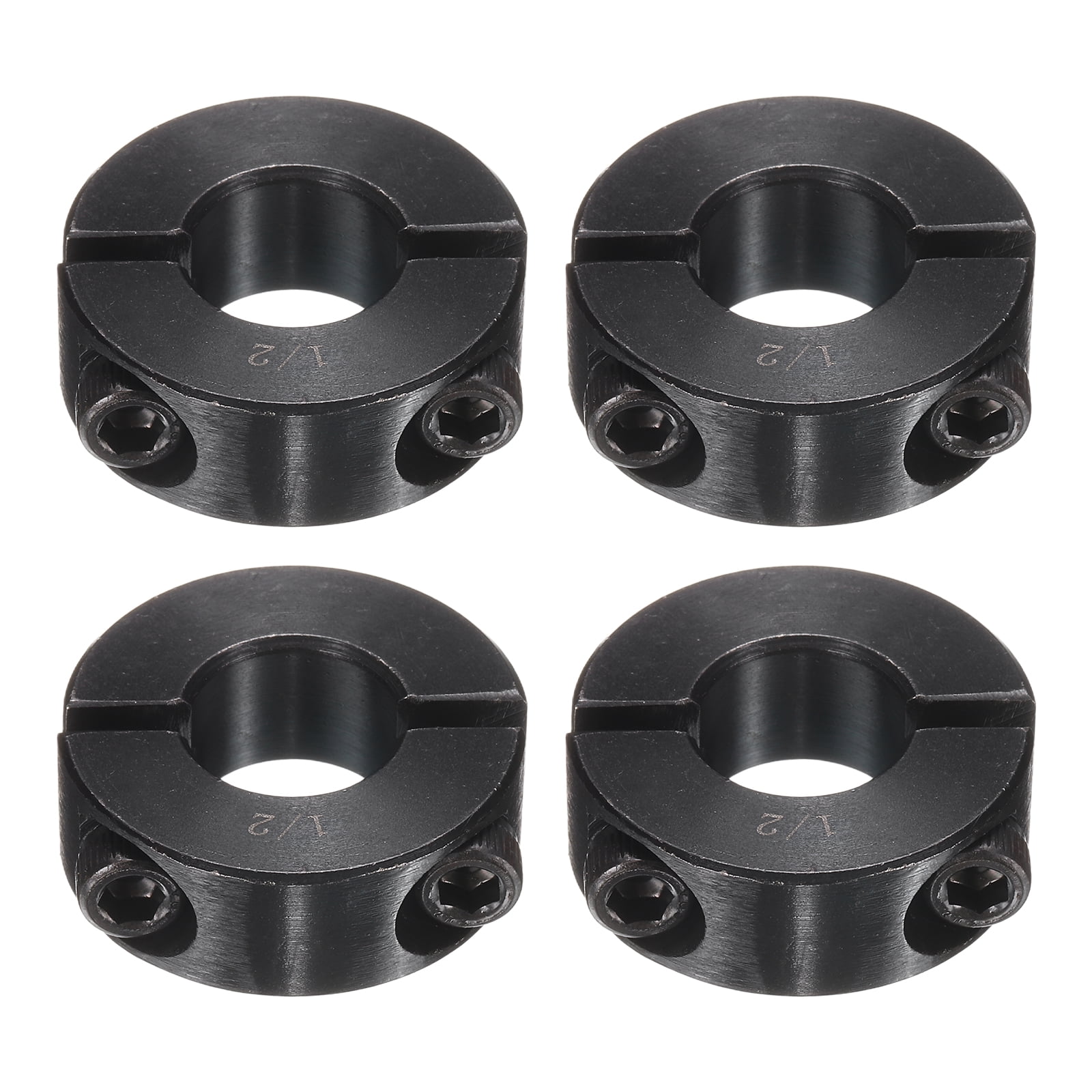 Uxcell 4 Pack Double Split Shaft Collar, 1/2" Bore One Piece Clamping ...