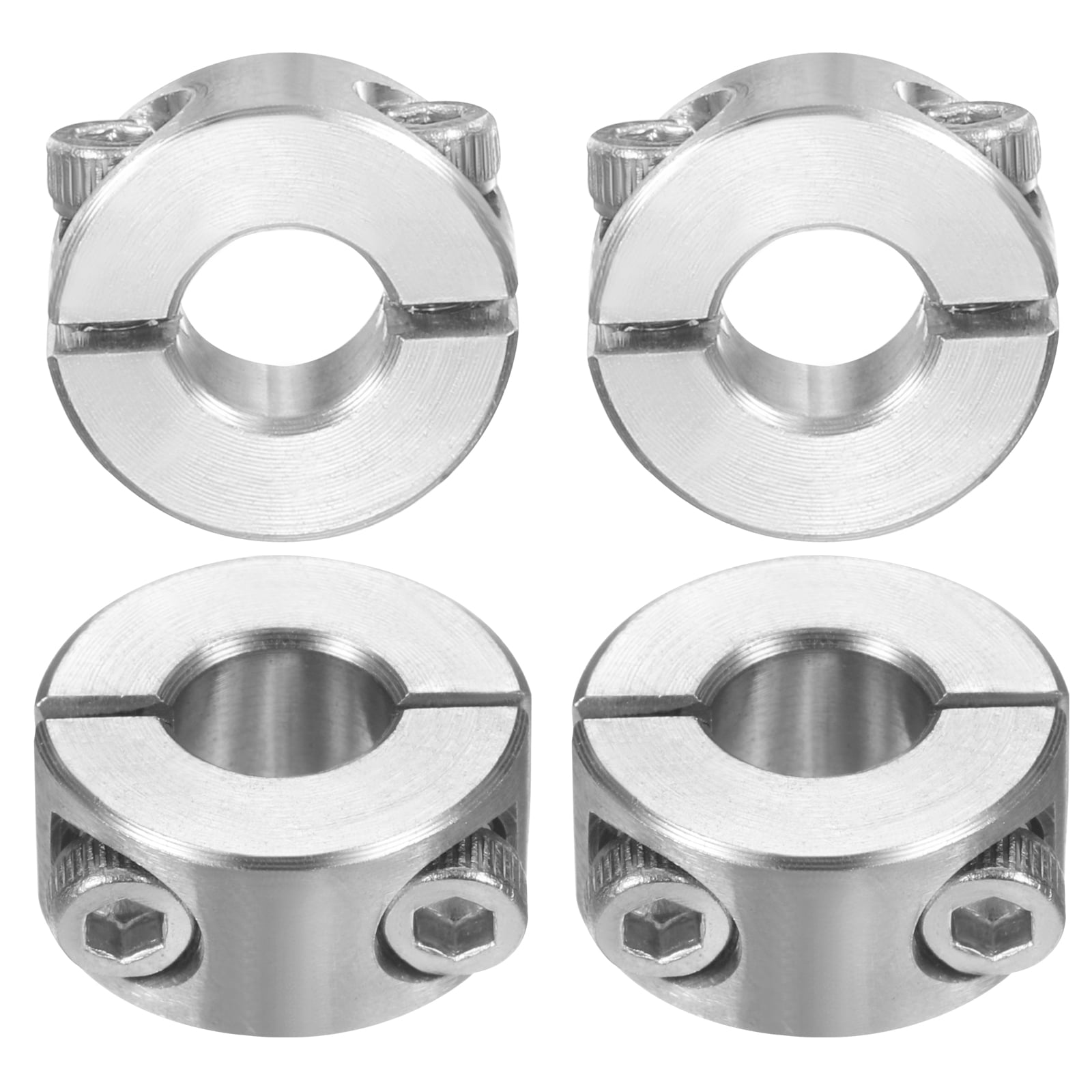 Uxcell 4 Pack Double Split Shaft Collar 8mm Bore, Two Piece Clamping ...