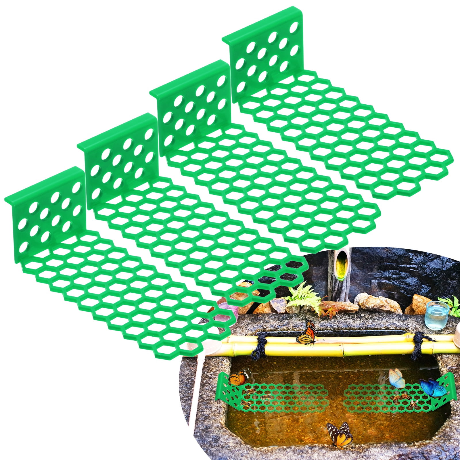 Uxcell 4-Pack Floating Bee Island, 18x6cm/7.09x2.36 Inch Plastic ...