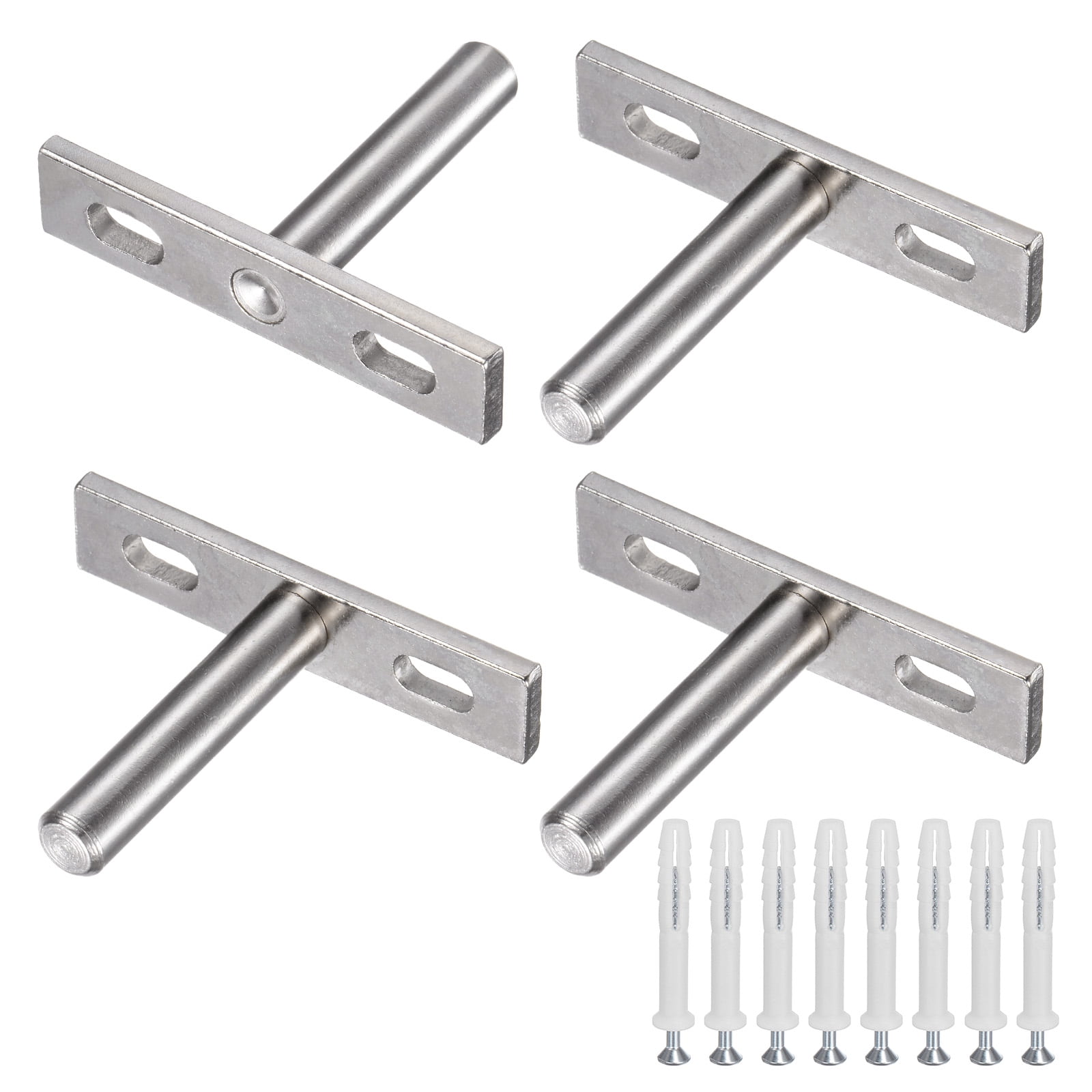 Uxcell 4-Pack Floating Shelf Brackets, 2 Inch Blind Shelf Supports for ...