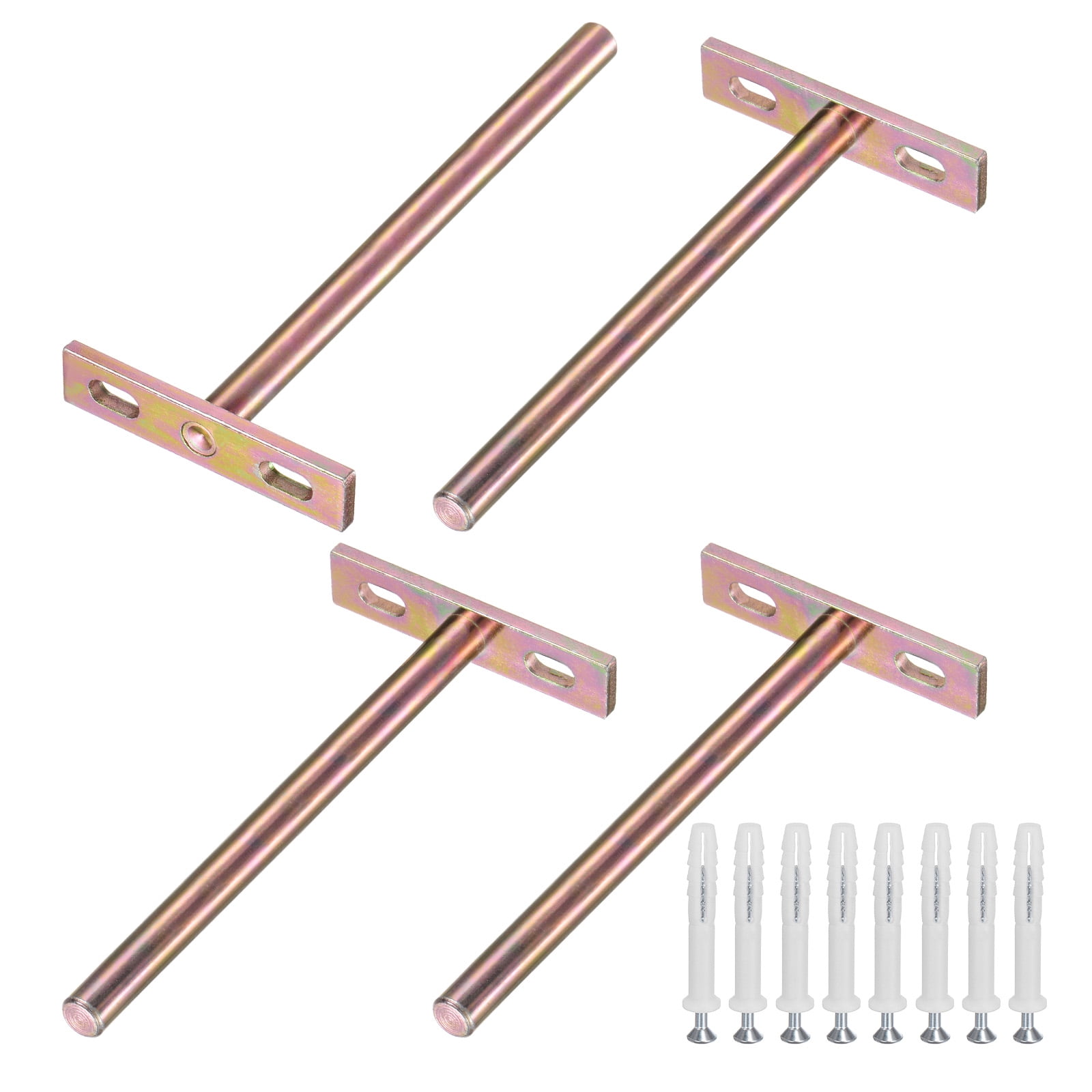 Uxcell 4-Pack Floating Shelf Brackets, 5 Inch Blind Shelf Supports for ...