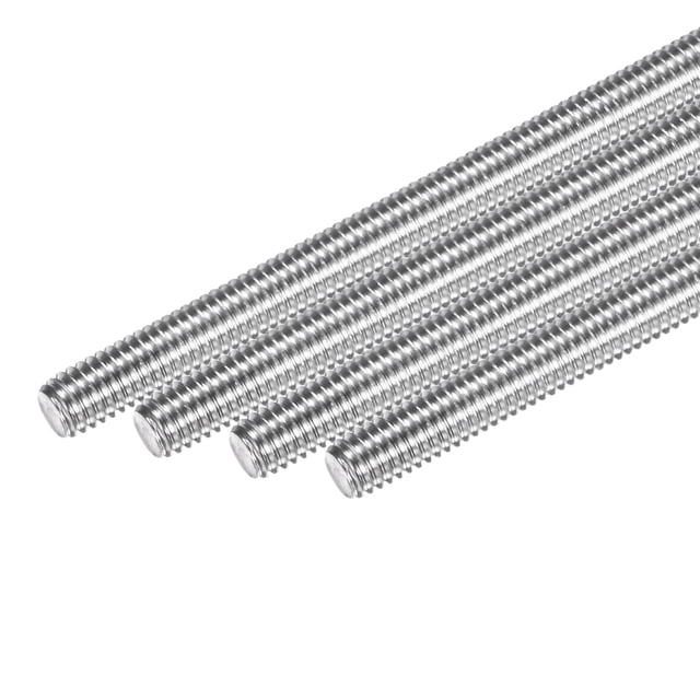 Uxcell 4-Pack Fully Threaded Rod, M6x100mm 304 Stainless Steel Right ...