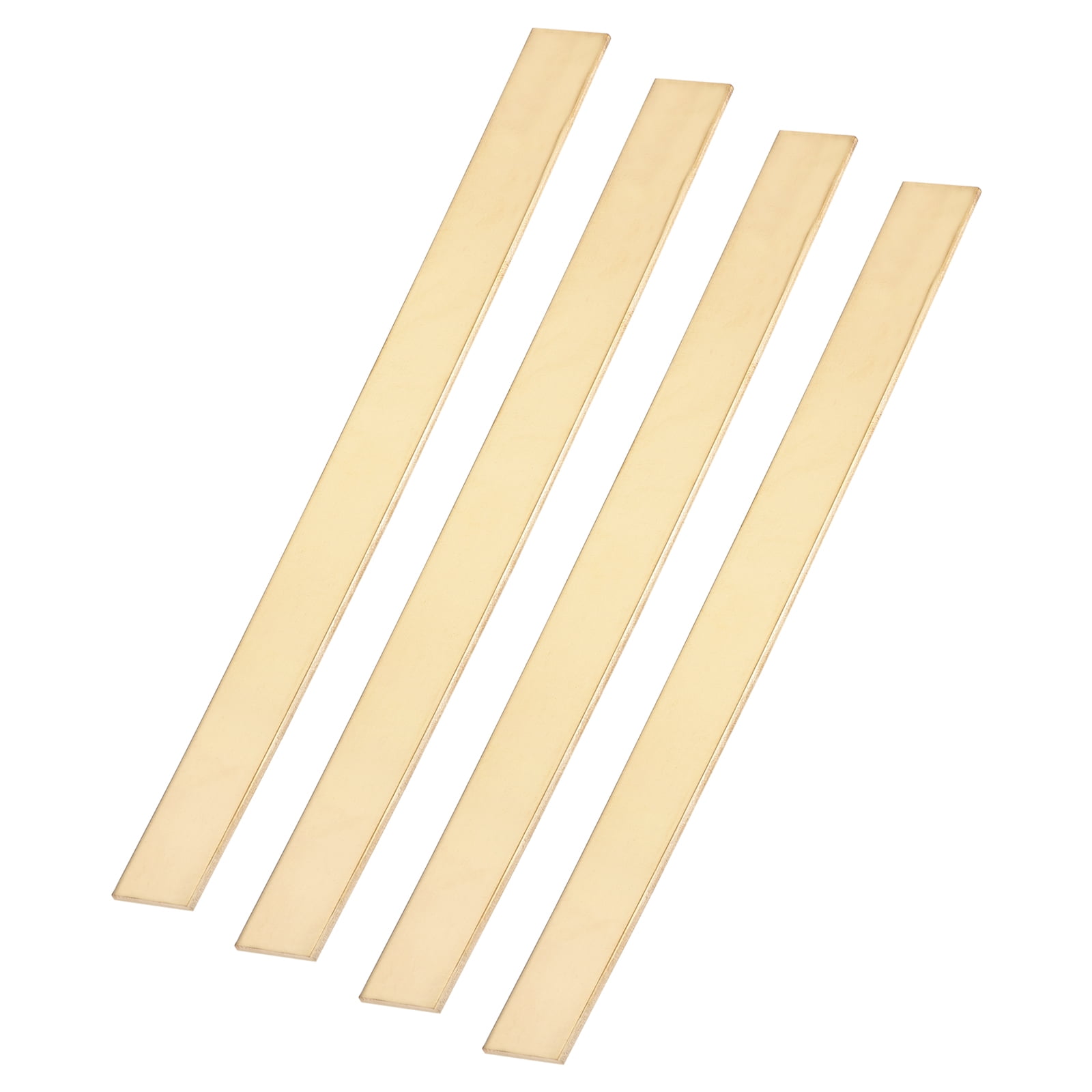 Uxcell 4 Pack H62 Brass Flat Bar Stock, 1/8"x1"x12" Square Metal Solid ...
