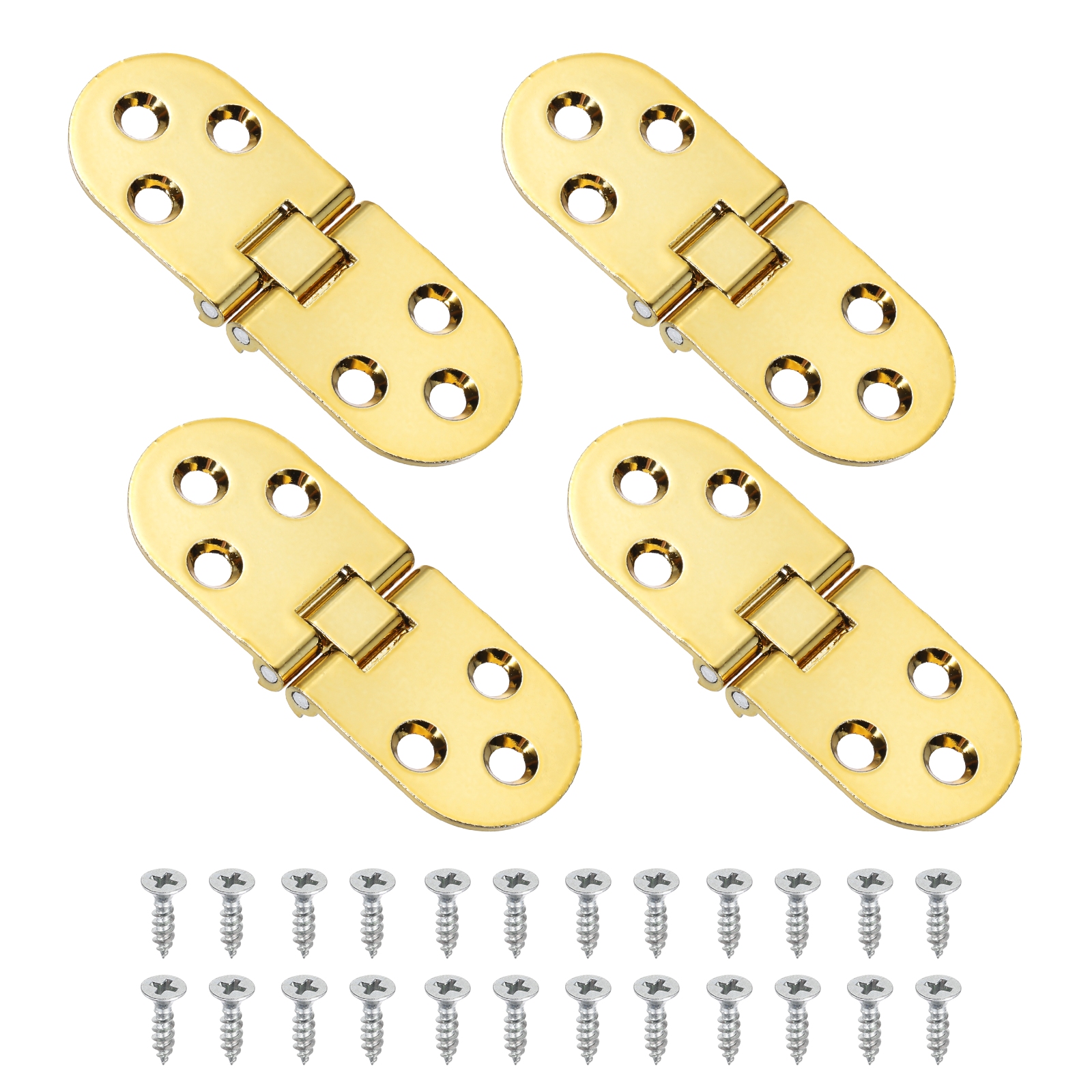 Uxcell 4 Pack Hidden Folding Table Hinges, 3.11" x 1.18" Zinc Alloy ...