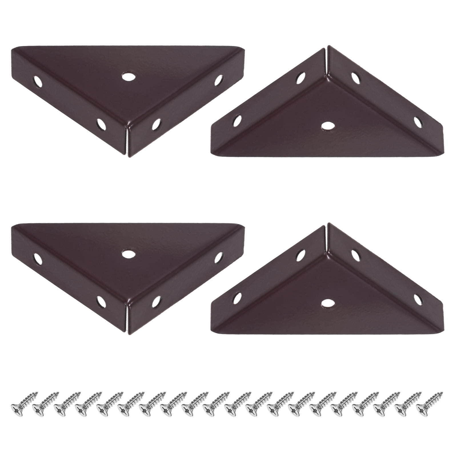 Uxcell 4-Pack L-Shape Corner Brace, 2.56 x 2.56 in Stainless Steel ...