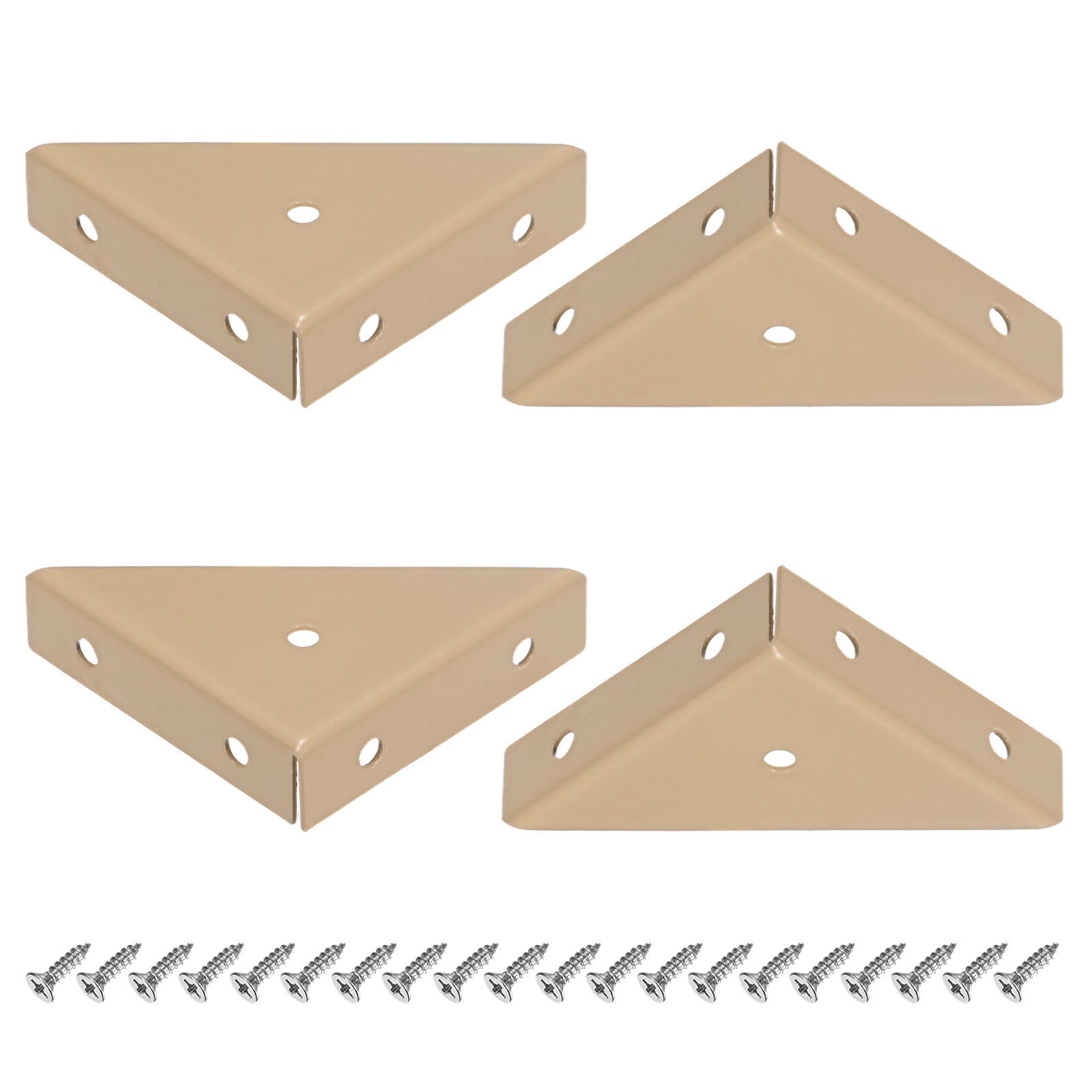 Uxcell 4-Pack L-Shape Corner Brace, 2.56 x 2.56 in Stainless Steel ...