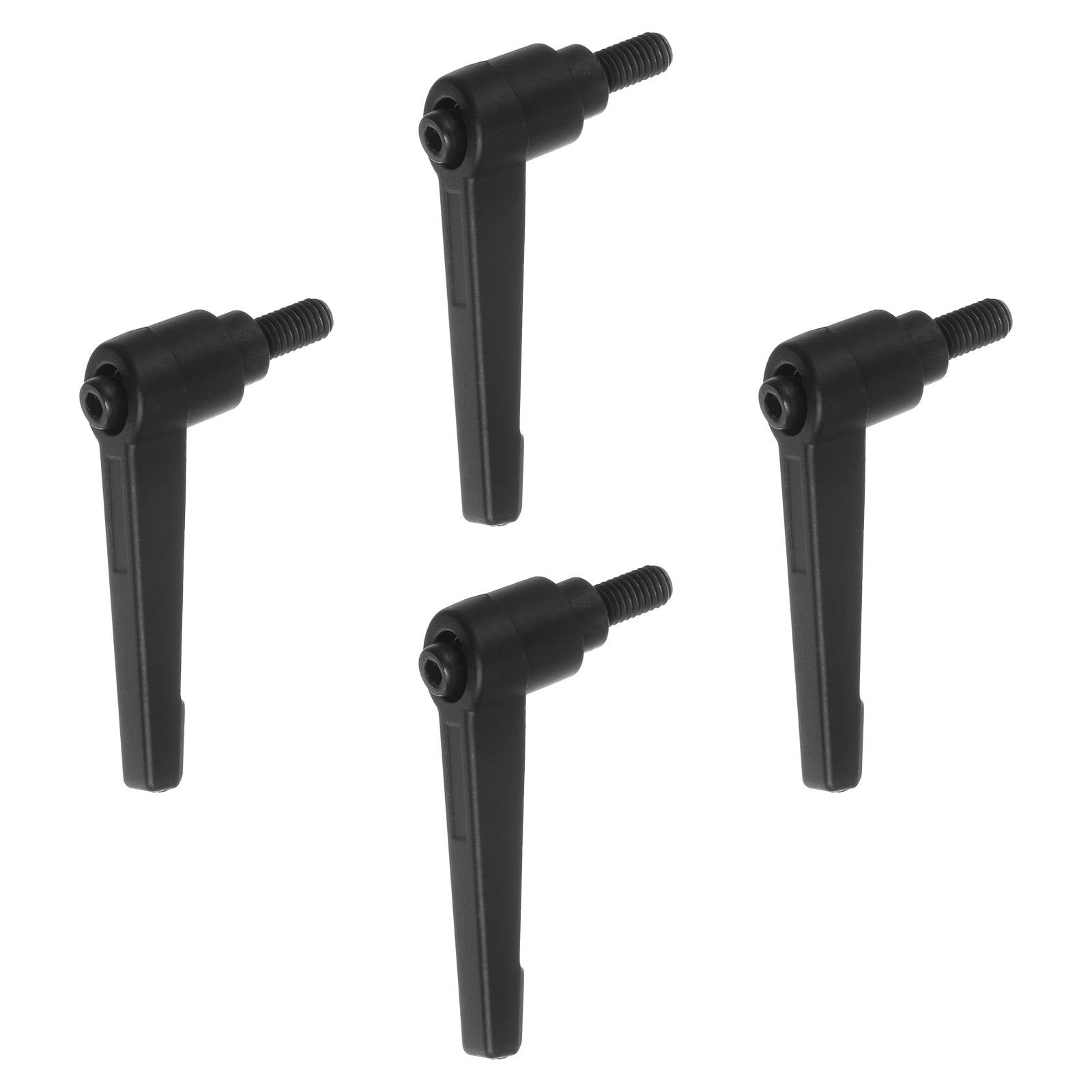 Uxcell 4 Pack M6 x 12mm Male Threaded Stud Adjustable Clamping Lever Handle Bolt Knob Black ...