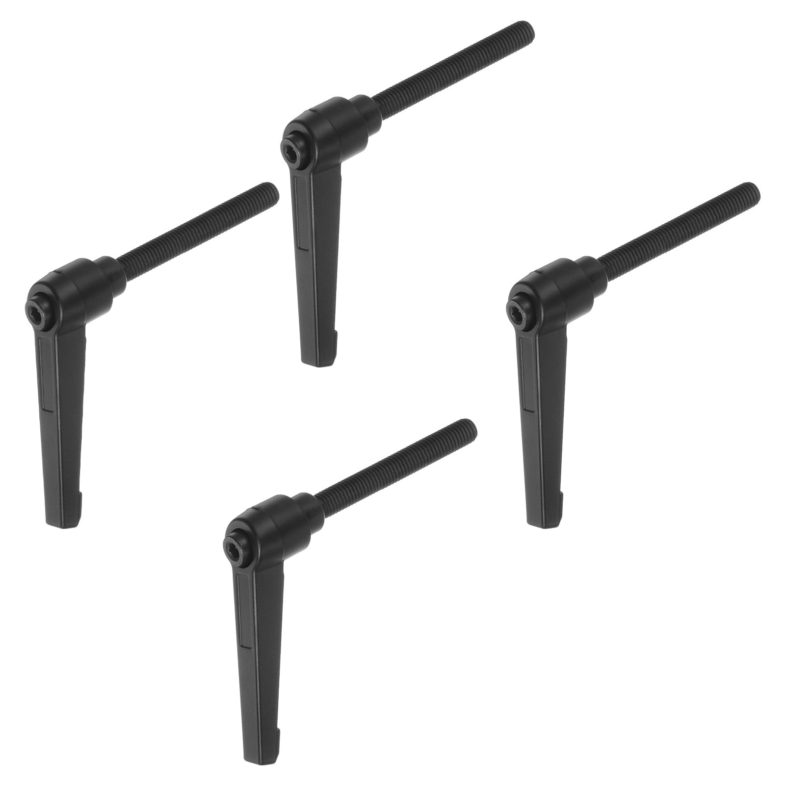 Uxcell 4 Pack M8 x 80mm Male Threaded Stud Adjustable Clamping Lever Handle Bolt Knob Black ...