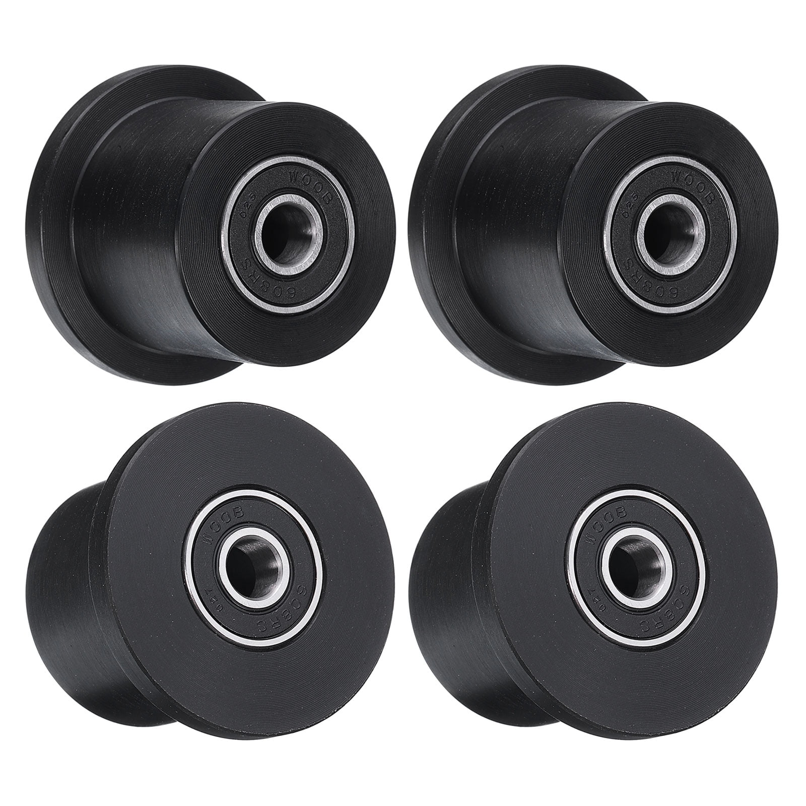 Uxcell 4 Pack Nylon Machined Wheels/Rollers Gym Replacement Wheels Fits ...