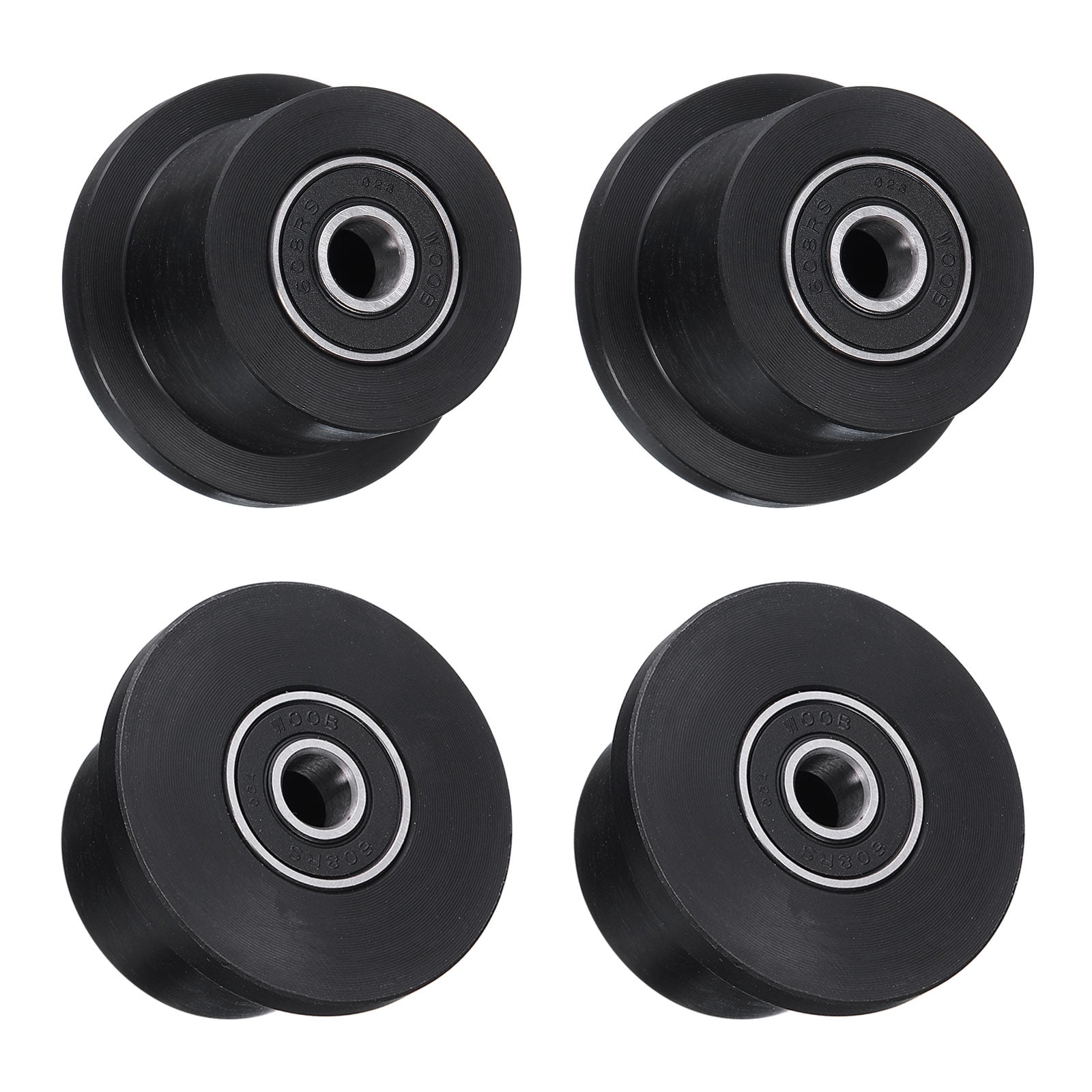 Uxcell 4 Pack Nylon Machined Wheels/Rollers Gym Replacement Wheels with ...