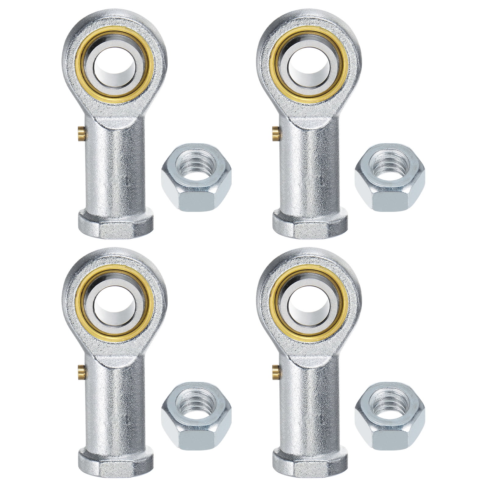 Uxcell 4-Pack PHSB8 Rod End Bearing, 1/2 Inch Bore 1/2-20 Right Thread Female Thread Steel Joint ...