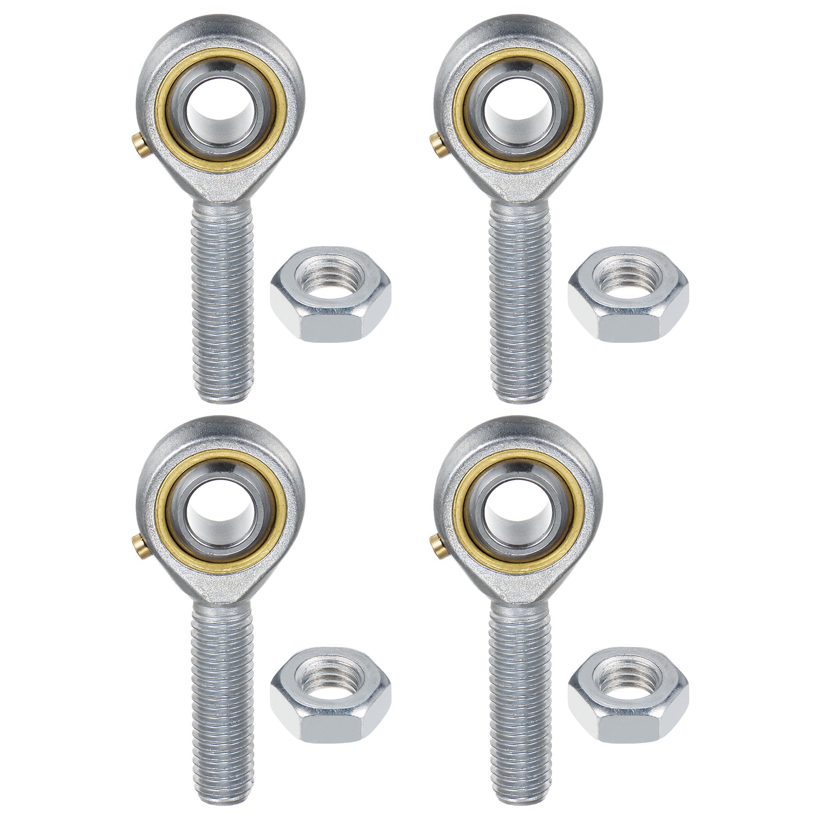 Uxcell 4-Pack POS10 Rod End Bearing, M10*1.5 Right Thread Male Thread Steel Joint Rod Ends W Jam ...