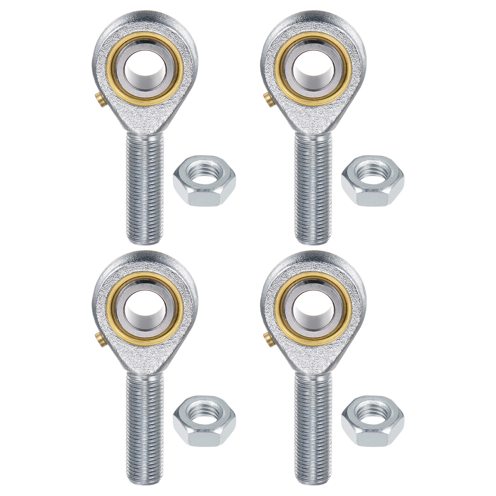 Uxcell 4-Pack POSB8 Rod End Bearing, 1/2 Inch Bore 1/2-20 Left Thread ...