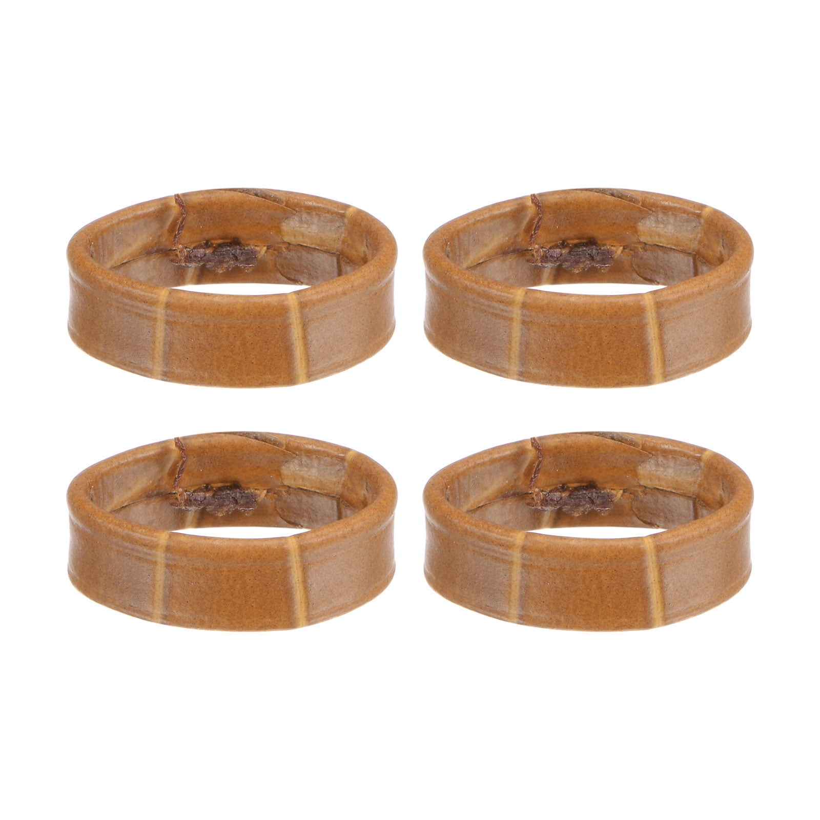 Uxcell 4 Pack PU Leather Loops Retaining Ring for 16mm Width Watch Band ...