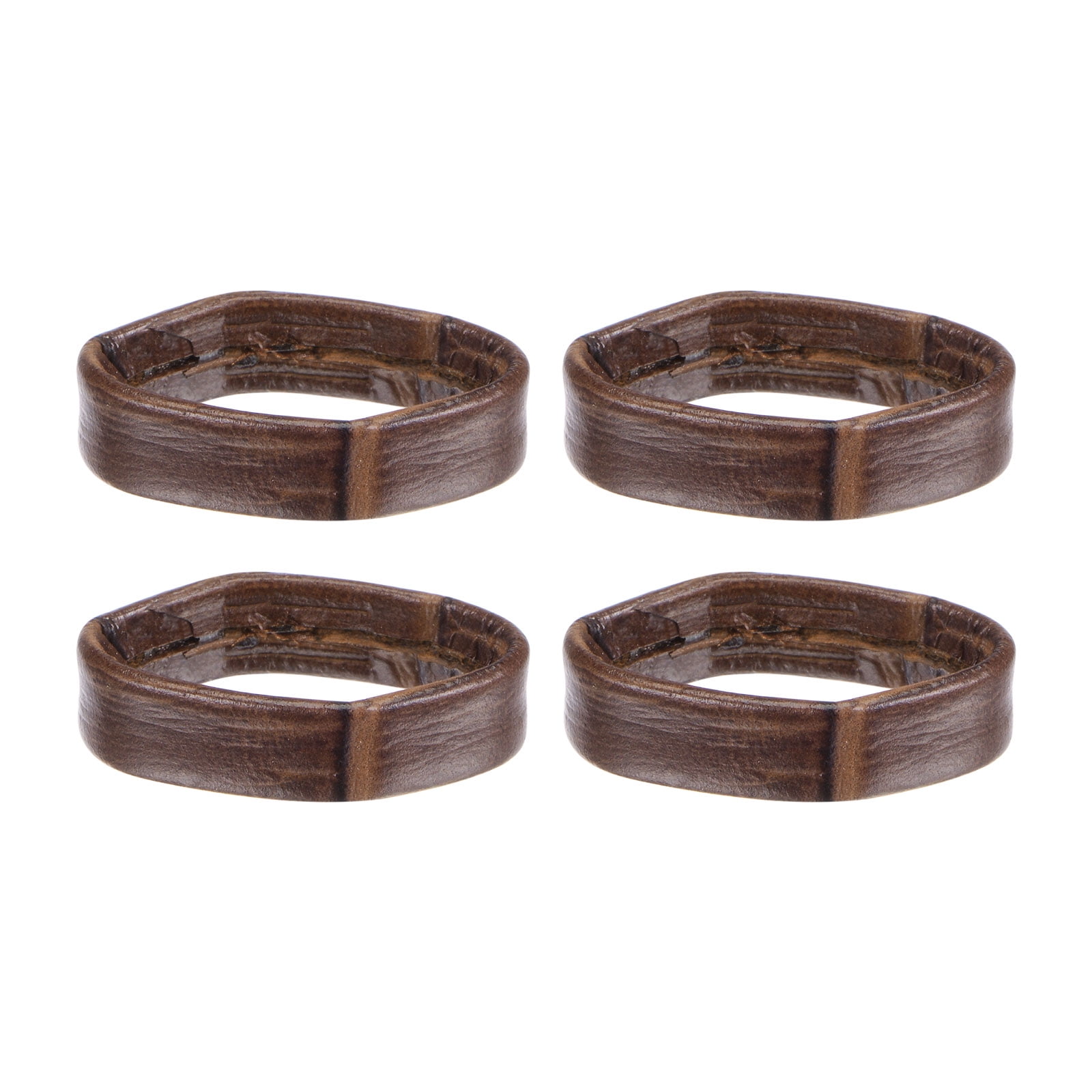 Uxcell 4 Pack PU Leather Loops Retaining Ring for 19mm Width Watch Band ...