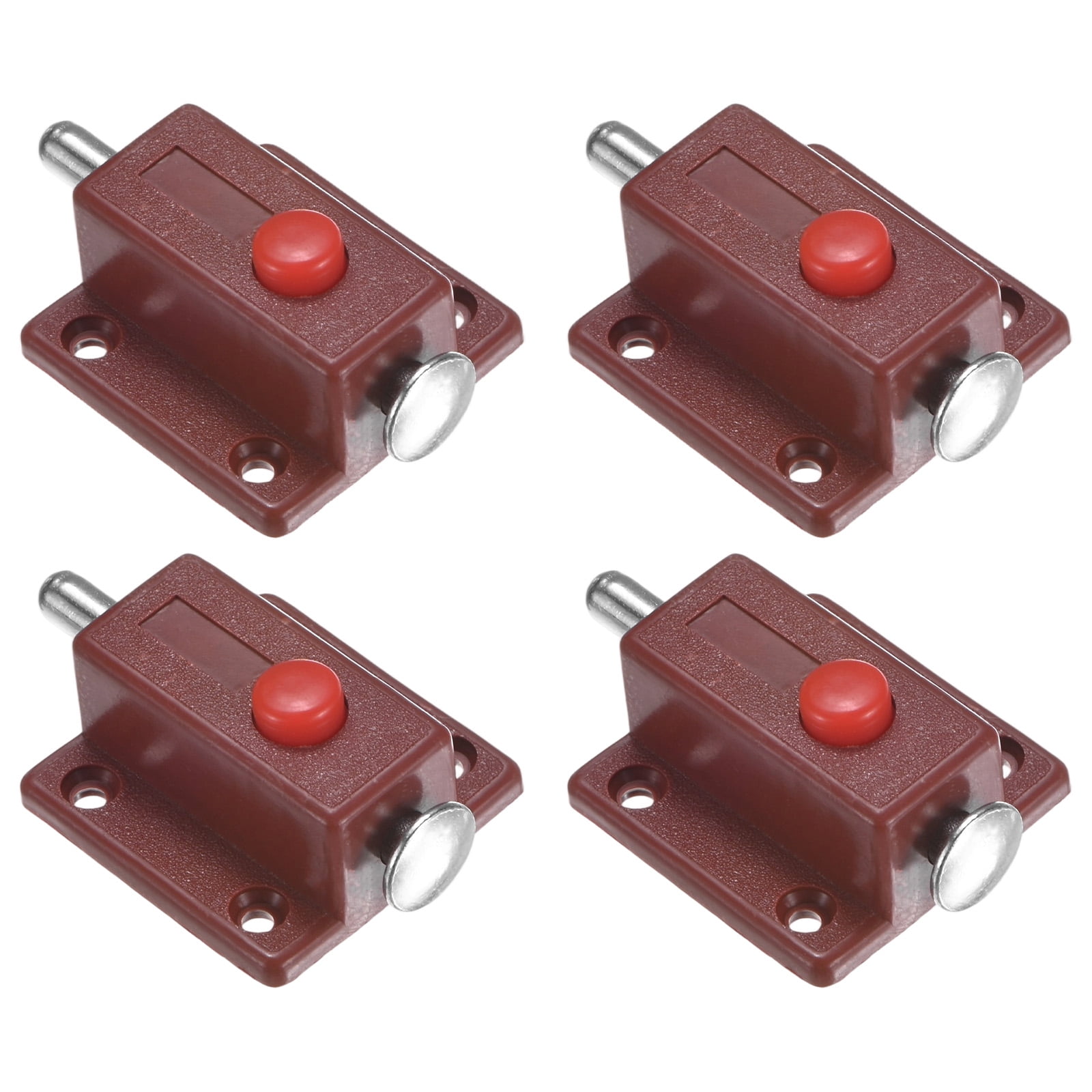 Uxcell 4-Pack Plastic Push Button Spring Loaded Latch, Automatic Door ...