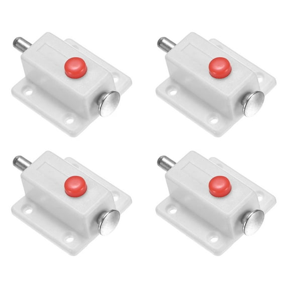 Uxcell 4-Pack Plastic Push Button Spring Loaded Latch, Automatic Door ...