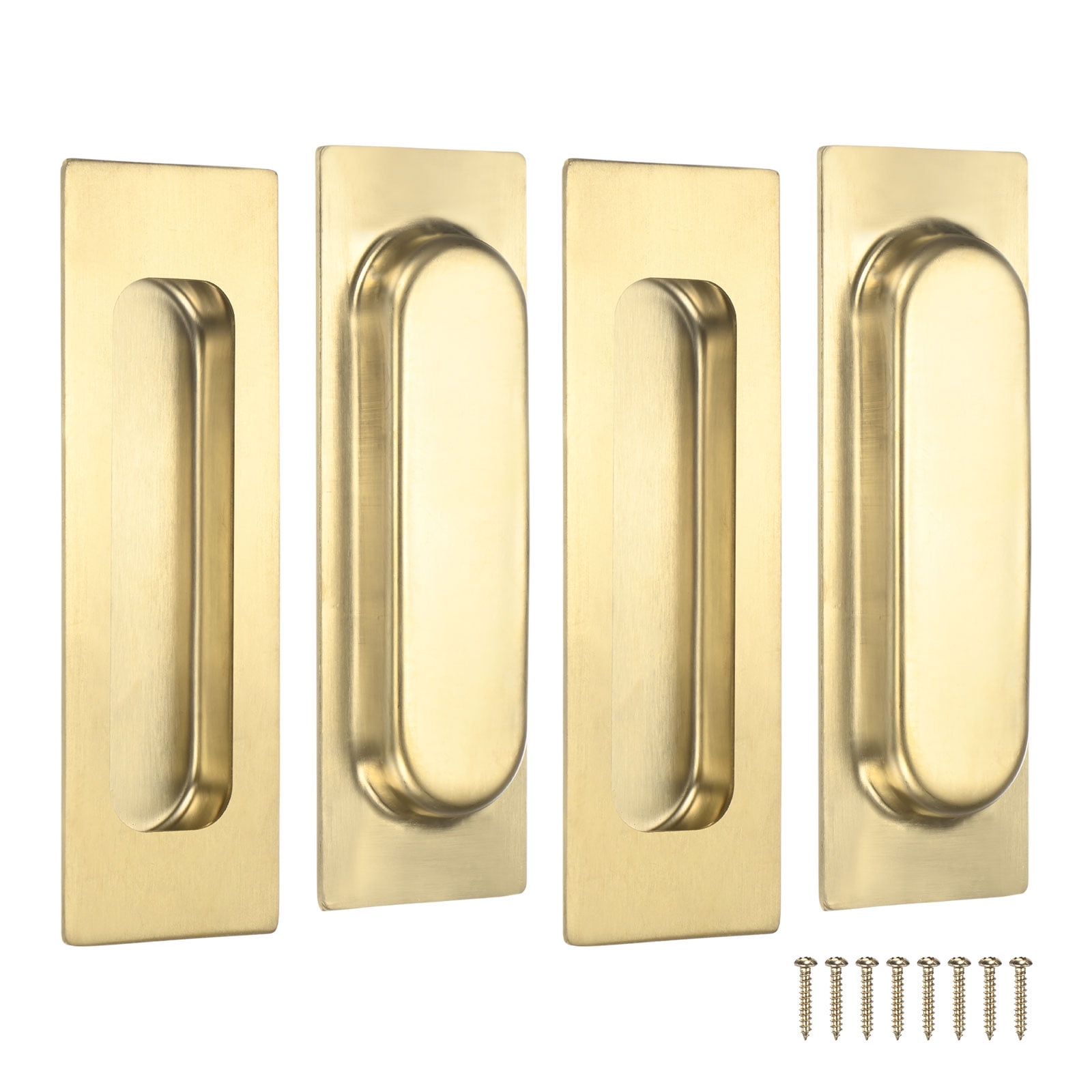 Uxcell 4-Pack Recessed Finger Pulls, 4.72 Inch 201 Stainless Steel ...