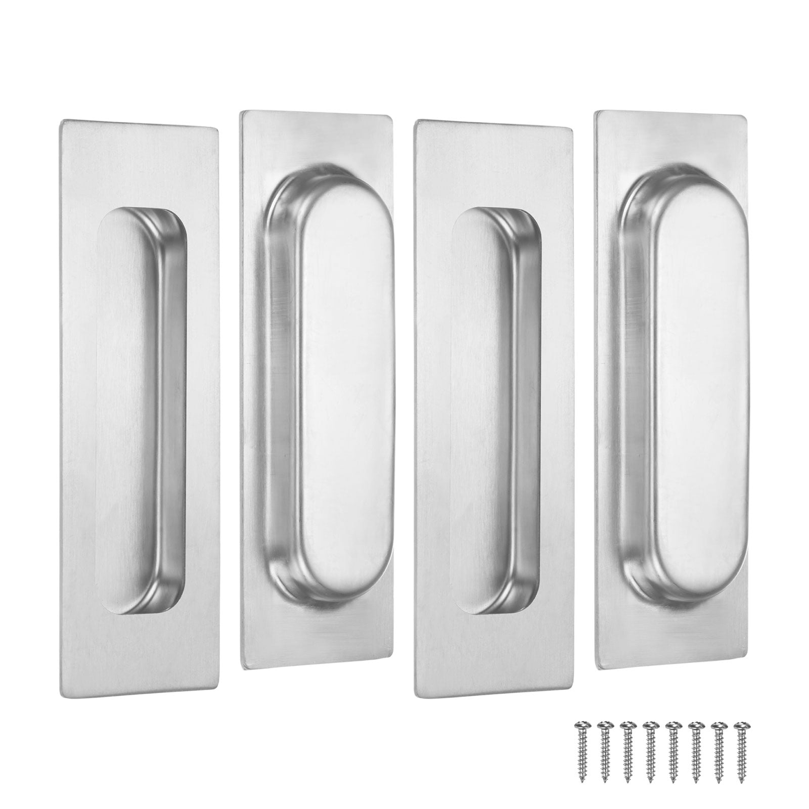 Uxcell 4-Pack Recessed Finger Pulls, 4.72 Inch 201 Stainless Steel ...