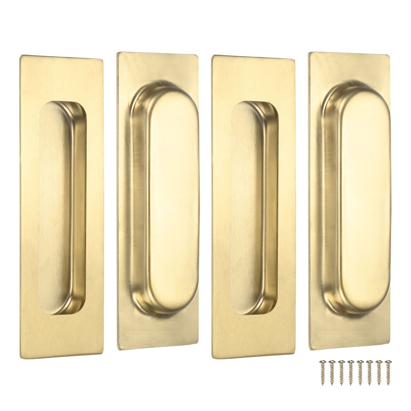 Uxcell 4-Pack Recessed Finger Pulls, 4.72 Inch Square 304 Stainless ...