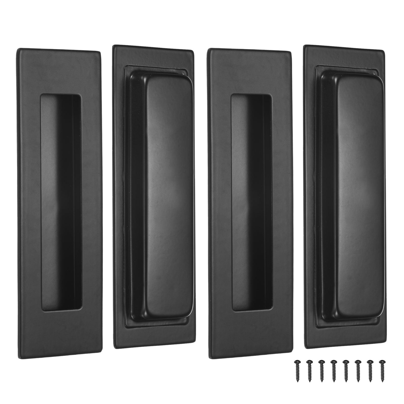 Uxcell 4-Pack Recessed Finger Pulls, 5.90 Inch Square 304 Stainless ...