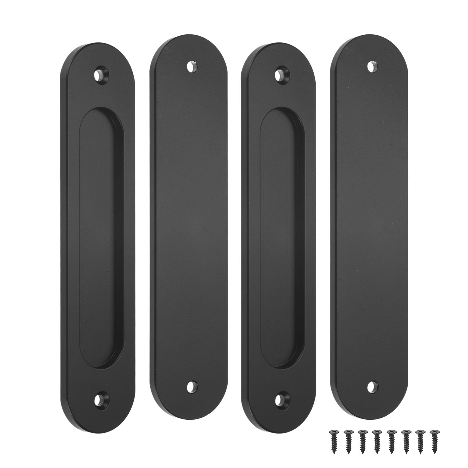 Uxcell 4-Pack Recessed Finger Pulls, 7 Inch Aluminum Alloy Sliding ...