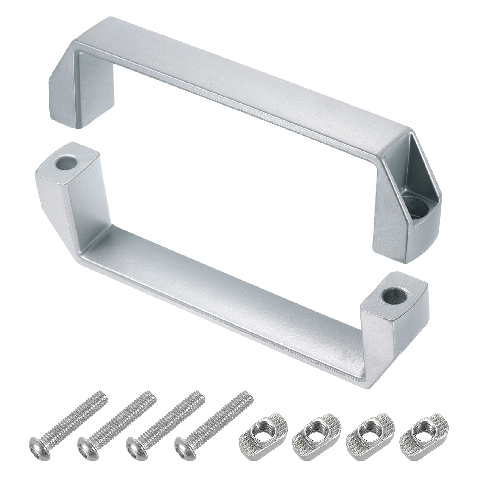 Uxcell 4 Pack Rectangular Pull Handle, 180mm/7.1" Hole Center Aluminium ...