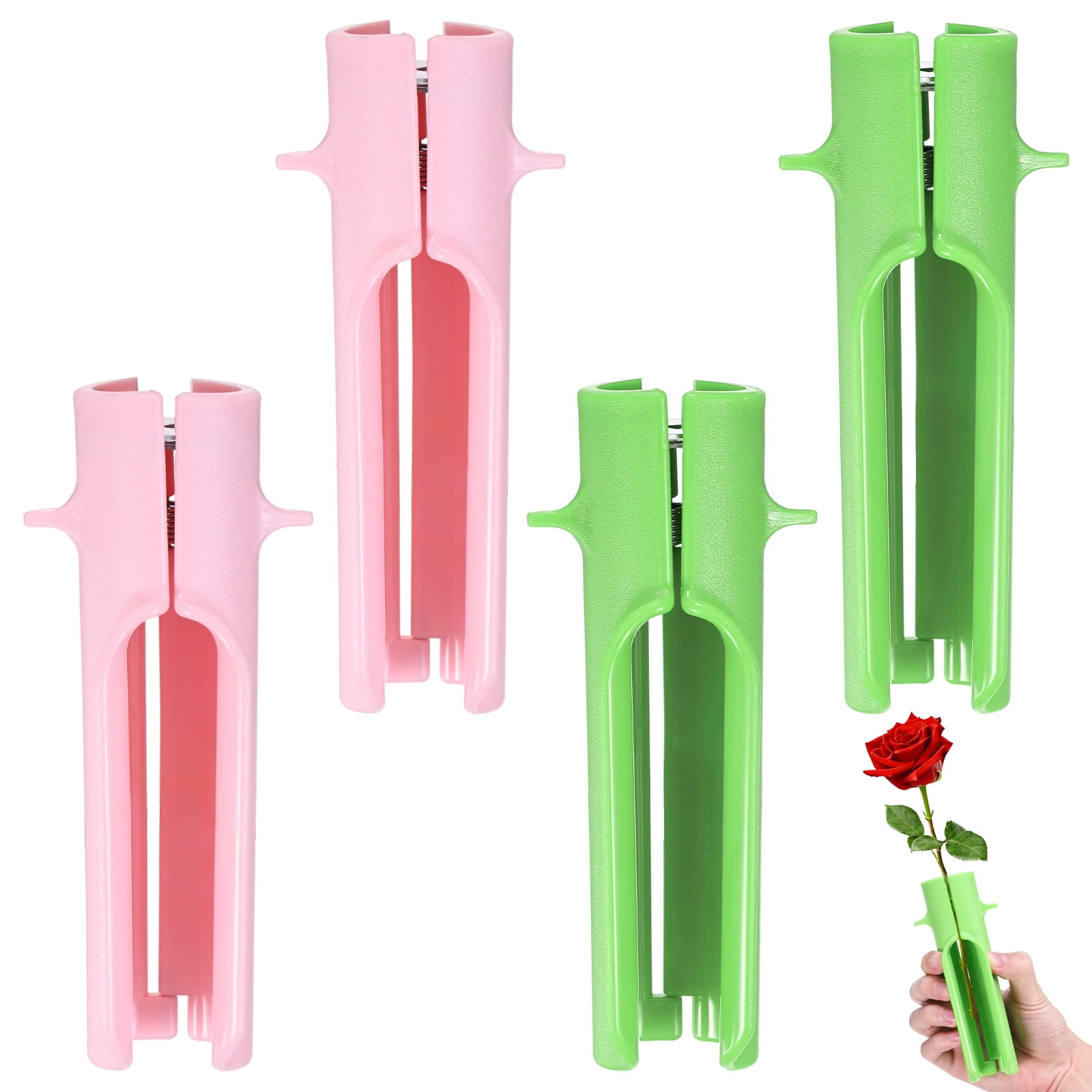 Uxcell 4-Pack Rose Thorn Stripper Tool, Plastic Metal Rose Stem Leaf ...