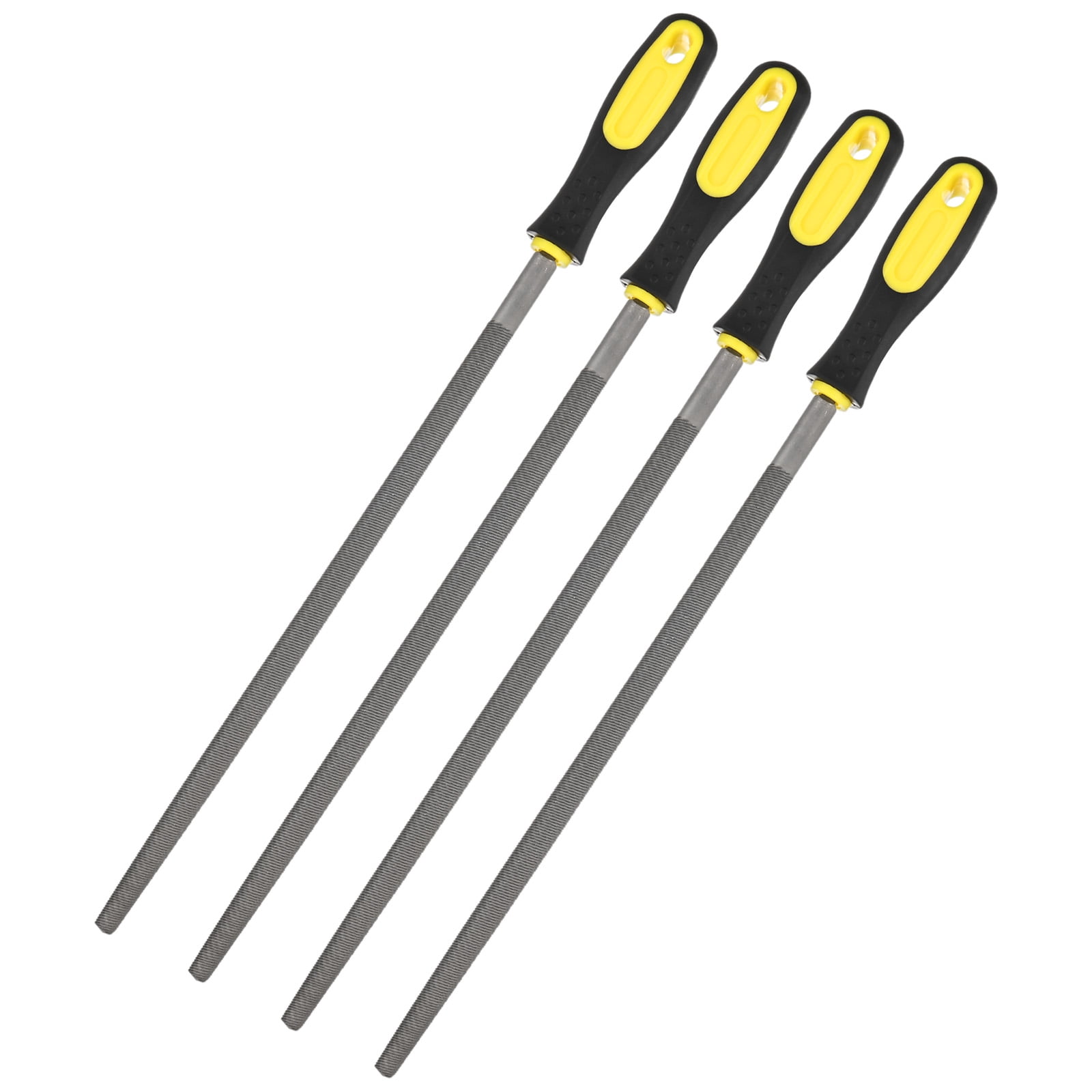 Uxcell 4-Pack Round Metal File 12 Inch, High Carbon Steel File Hand W ...