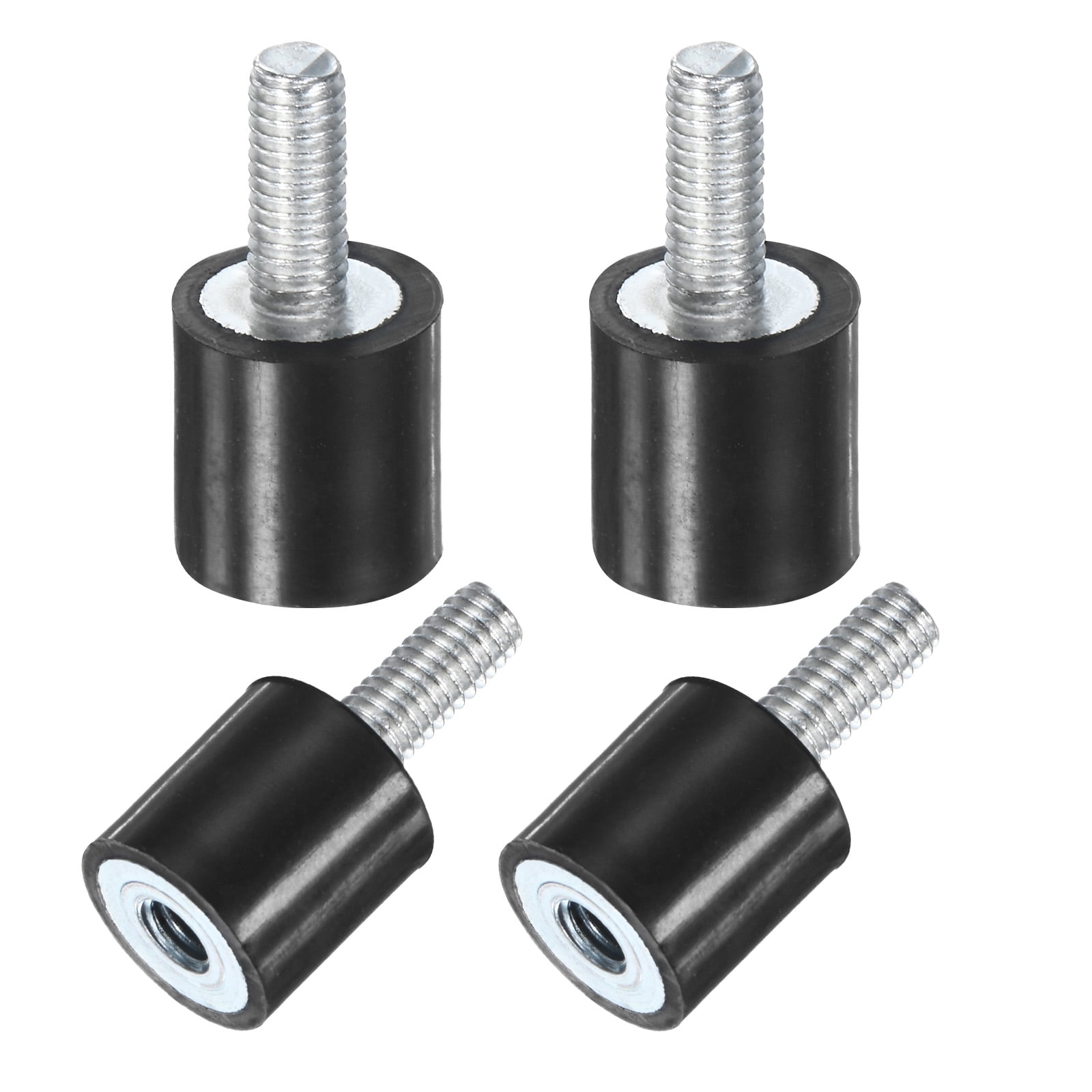 Uxcell 4-Pack Rubber Mounts with M3 x 8mm Studs Male/Female D8mmxH8mm ...