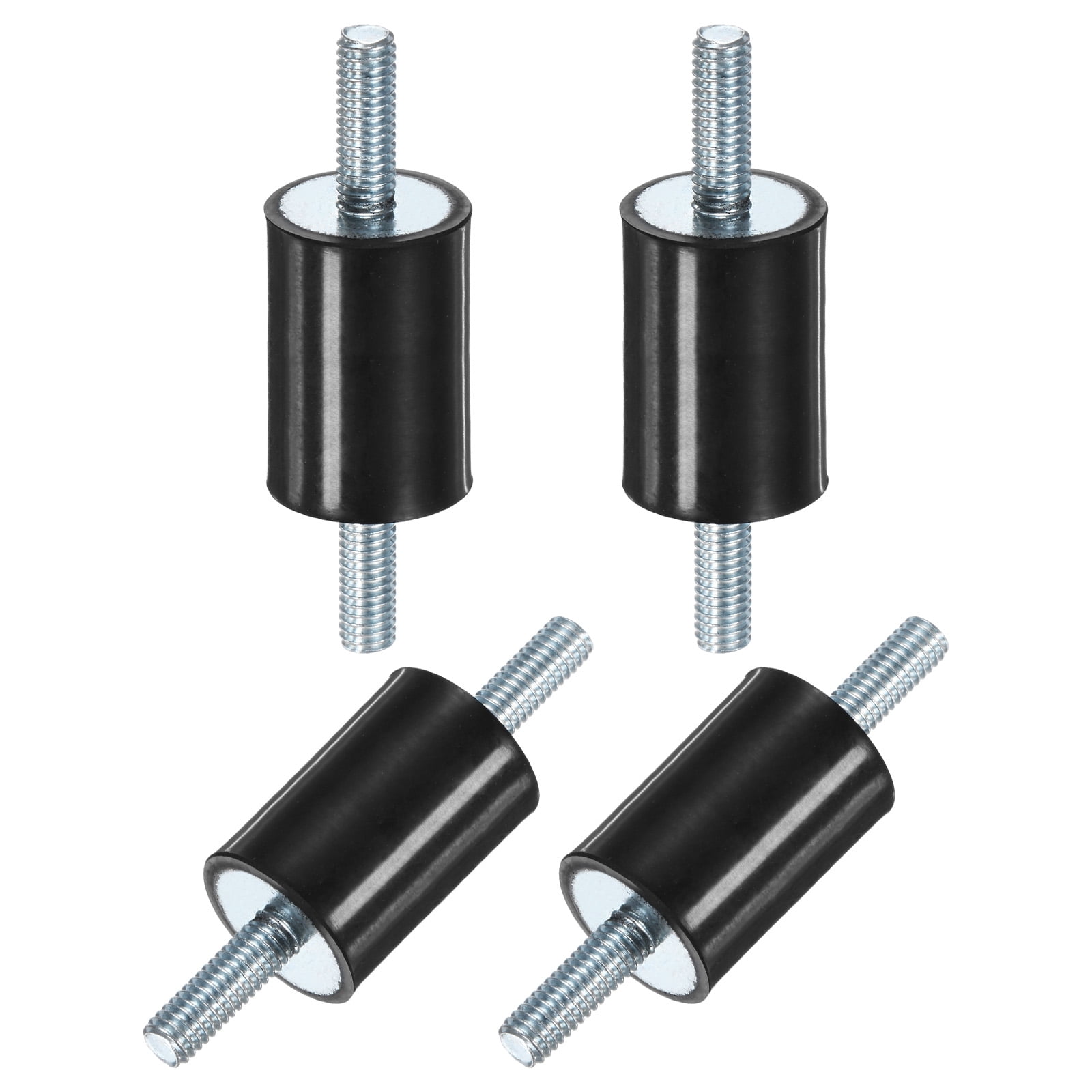 Uxcell 4-Pack Rubber Mounts with M6 x 18mm Double Studs Male ...
