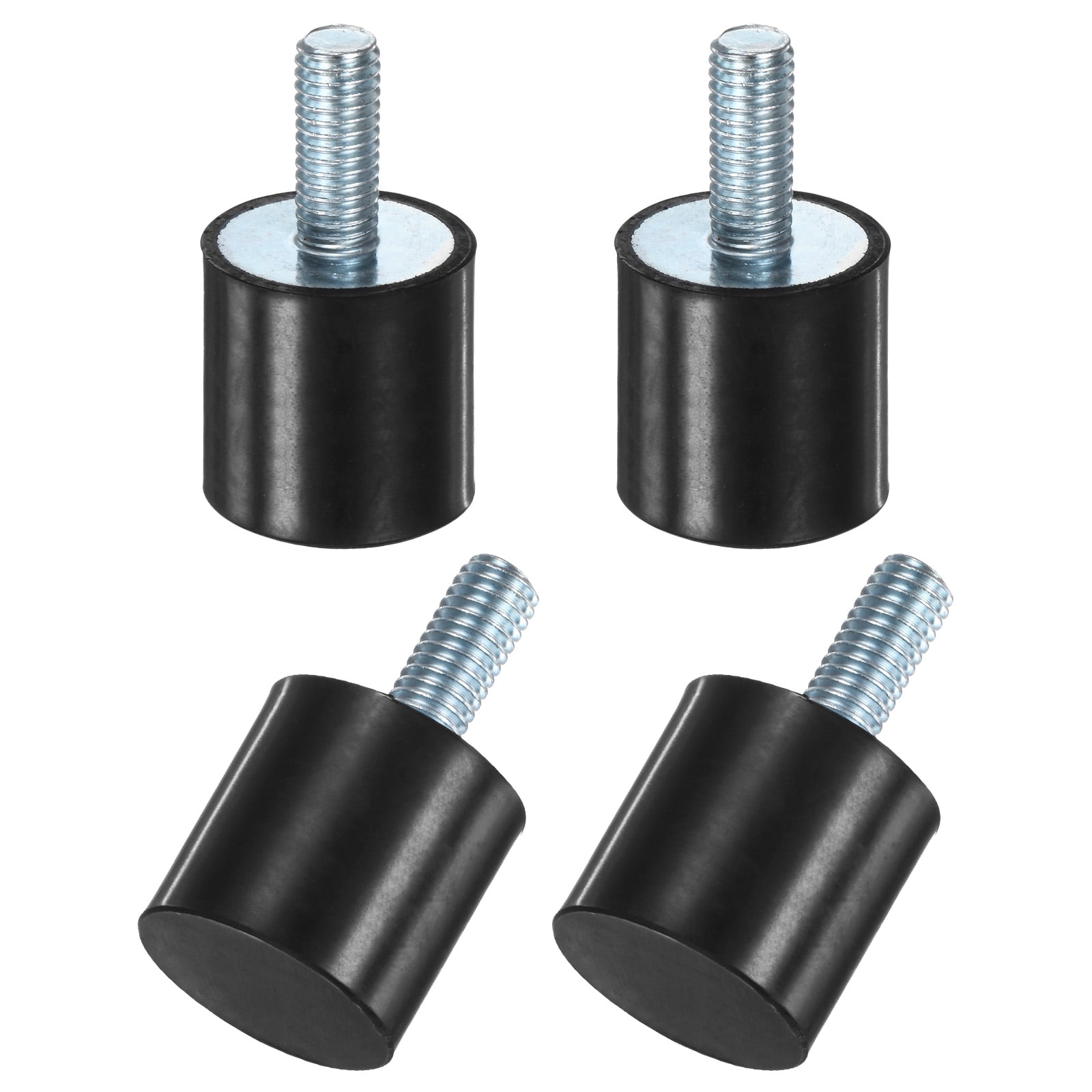 Uxcell 4-Pack Rubber Mounts with M8 x 20mm Studs Male D25mmxH25mm ...