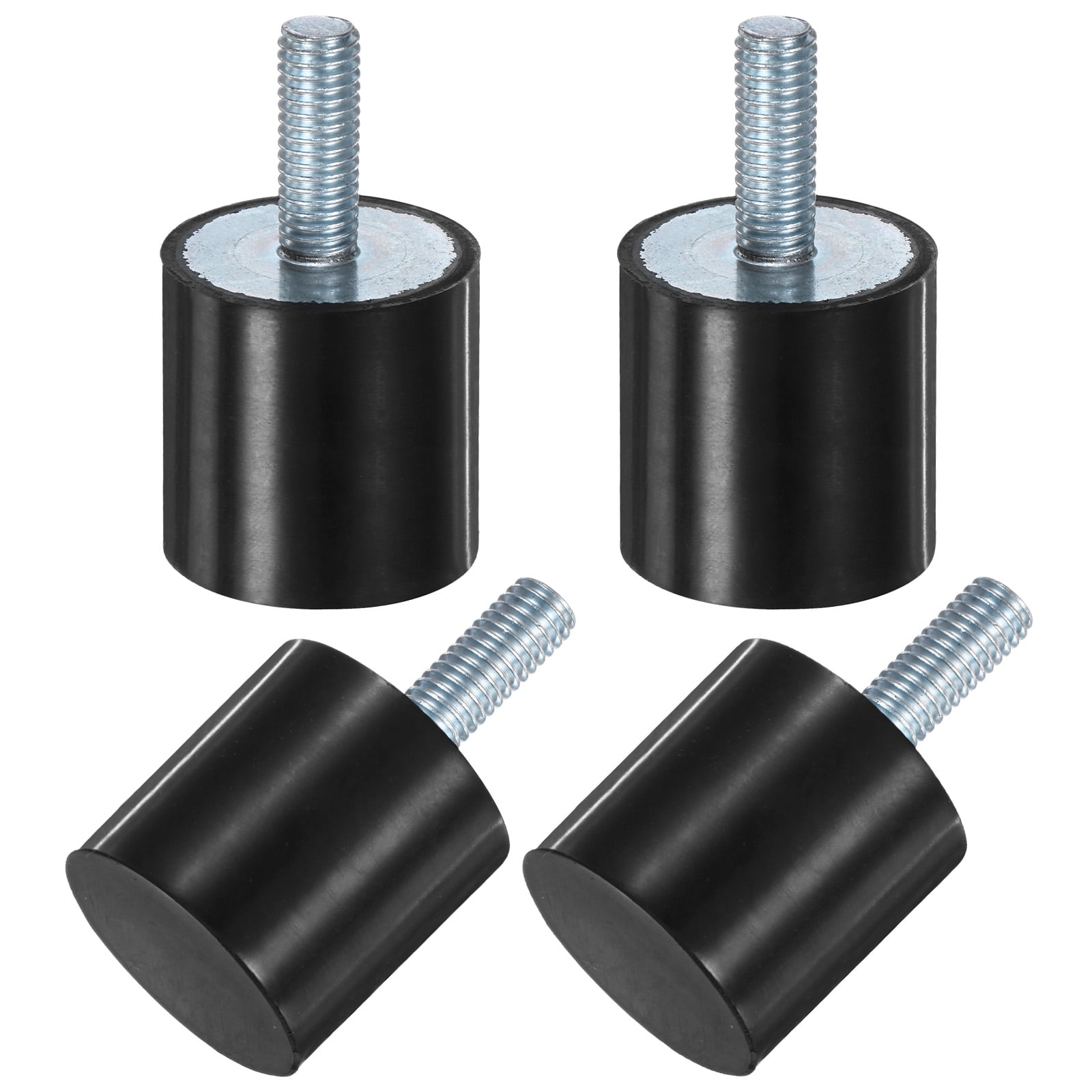 Uxcell 4-Pack Rubber Mounts with M8 x 23mm Studs Male D30mmxH30mm ...
