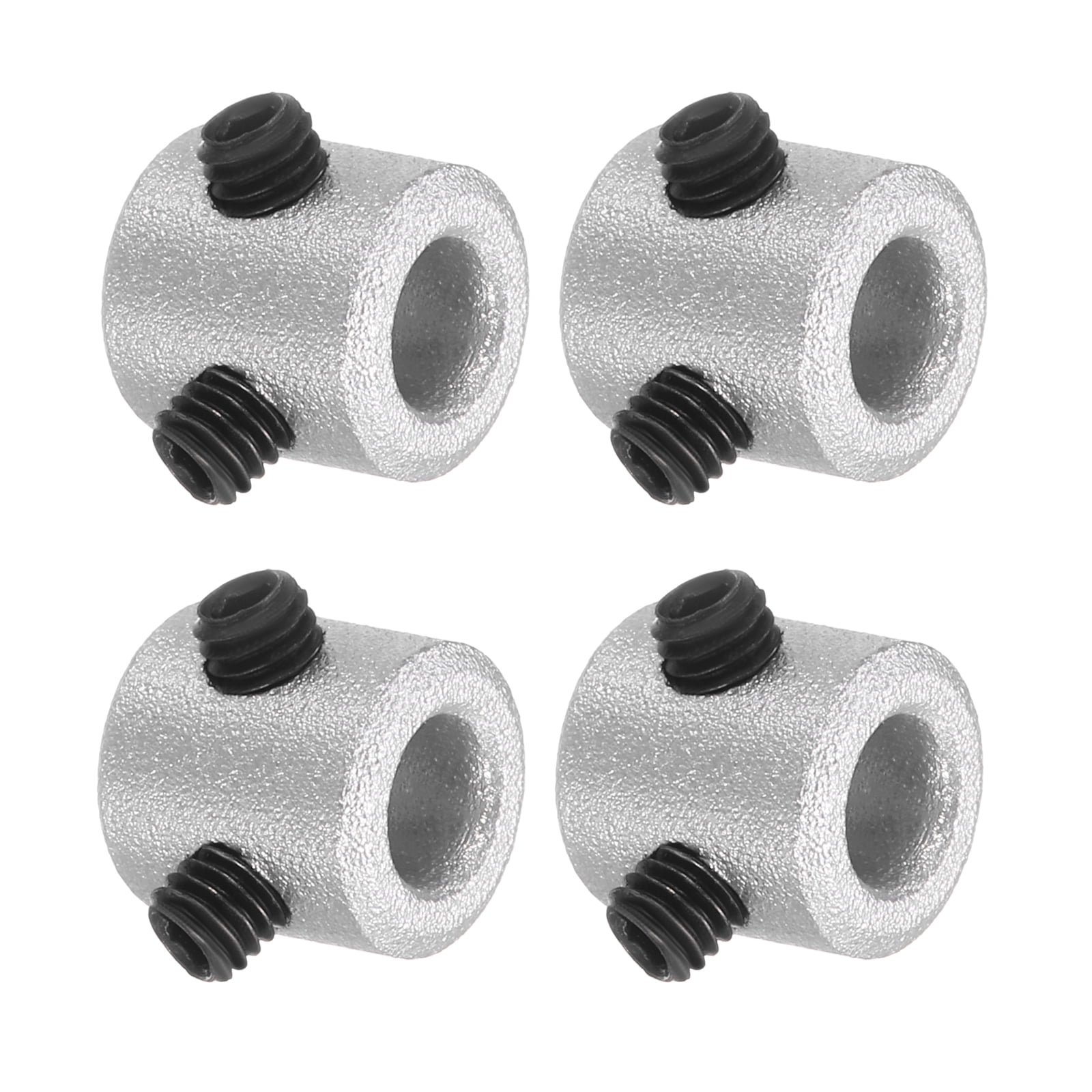 Uxcell 4 Pack Set-Screw Collars 4mm Bore, Aluminum Alloy Shaft Collars ...