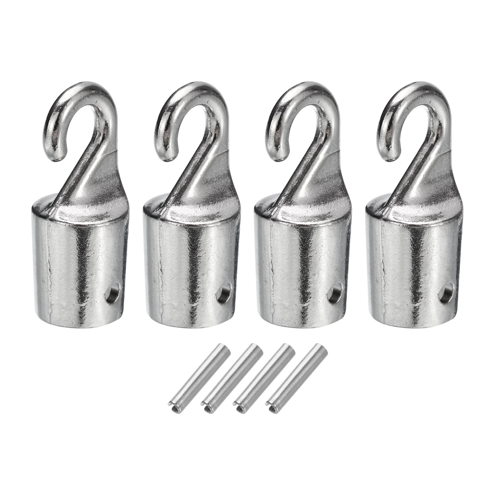 Uxcell 4 Pack Silver Window Tilt Rod Hooks Tip, Alloy Curtain Pull Rod ...