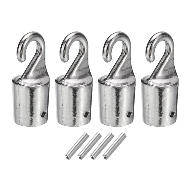 Uxcell 4 Pack Silver Window Tilt Rod Hooks Tip, Alloy Curtain Pull Rod ...