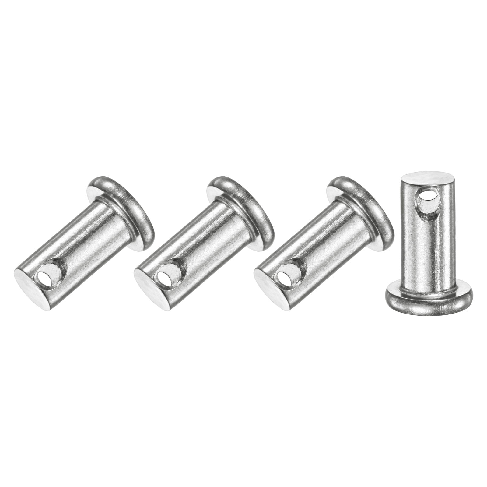 Uxcell 4-Pack Single Hole Clevis Pins, M8 x 16mm 304 Stainless Steel Flat Head Clevis Pins ...
