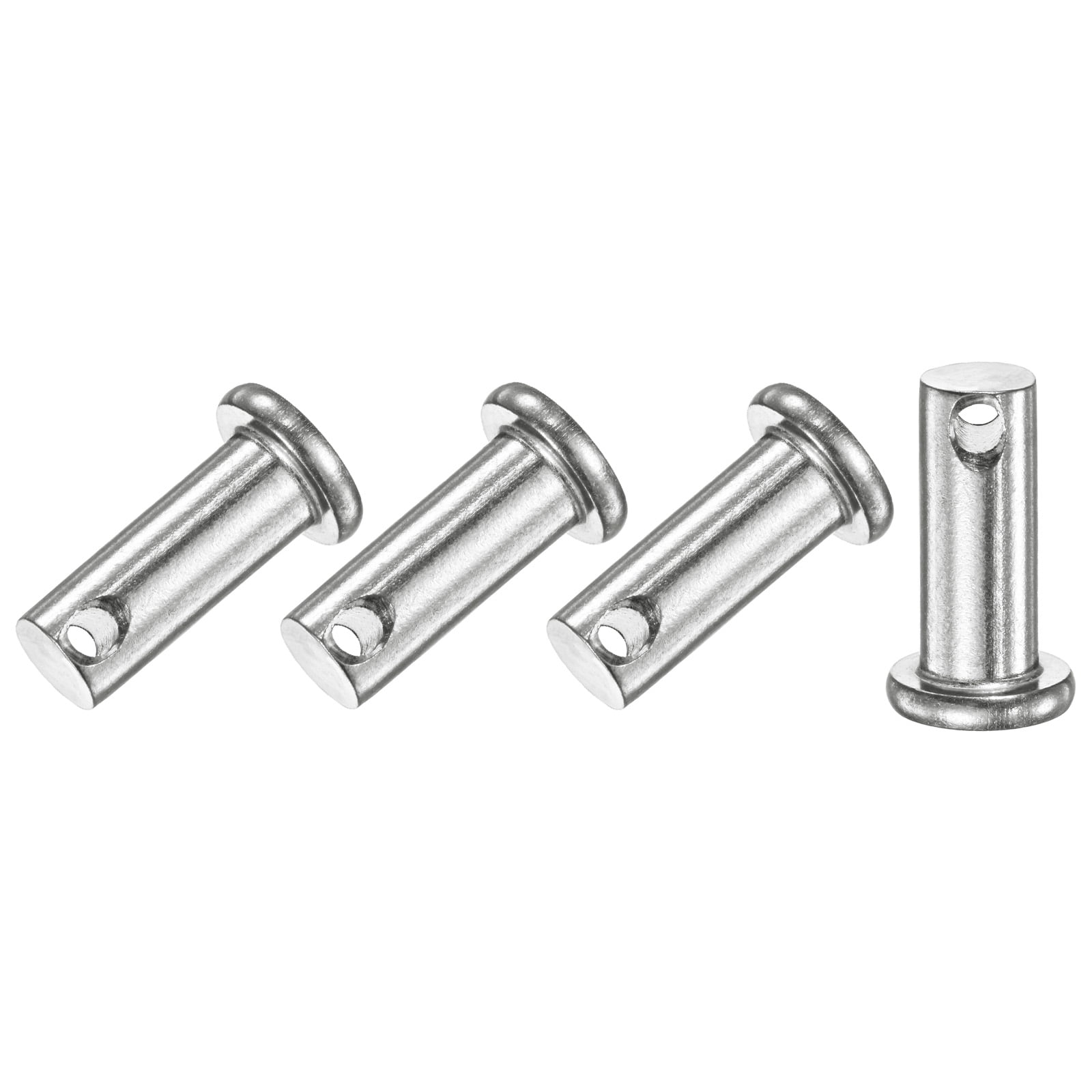 Uxcell 4-Pack Single Hole Clevis Pins, M8 x 25mm 304 Stainless Steel Flat Head Clevis Pins Link ...