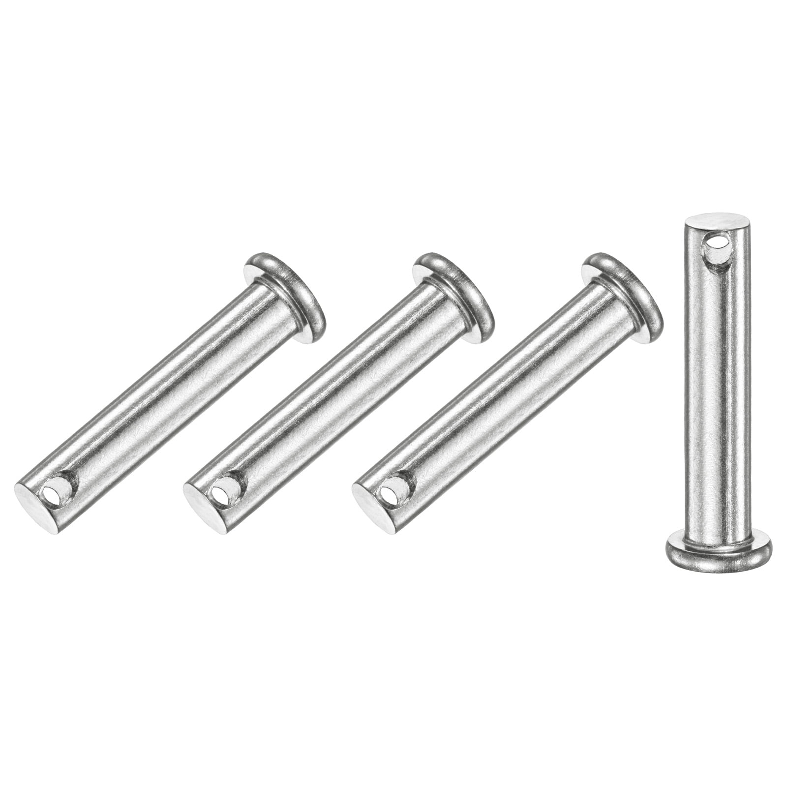 Uxcell 4-Pack Single Hole Clevis Pins, M8 x 40mm 304 Stainless Steel Flat Head Clevis Pins Link ...
