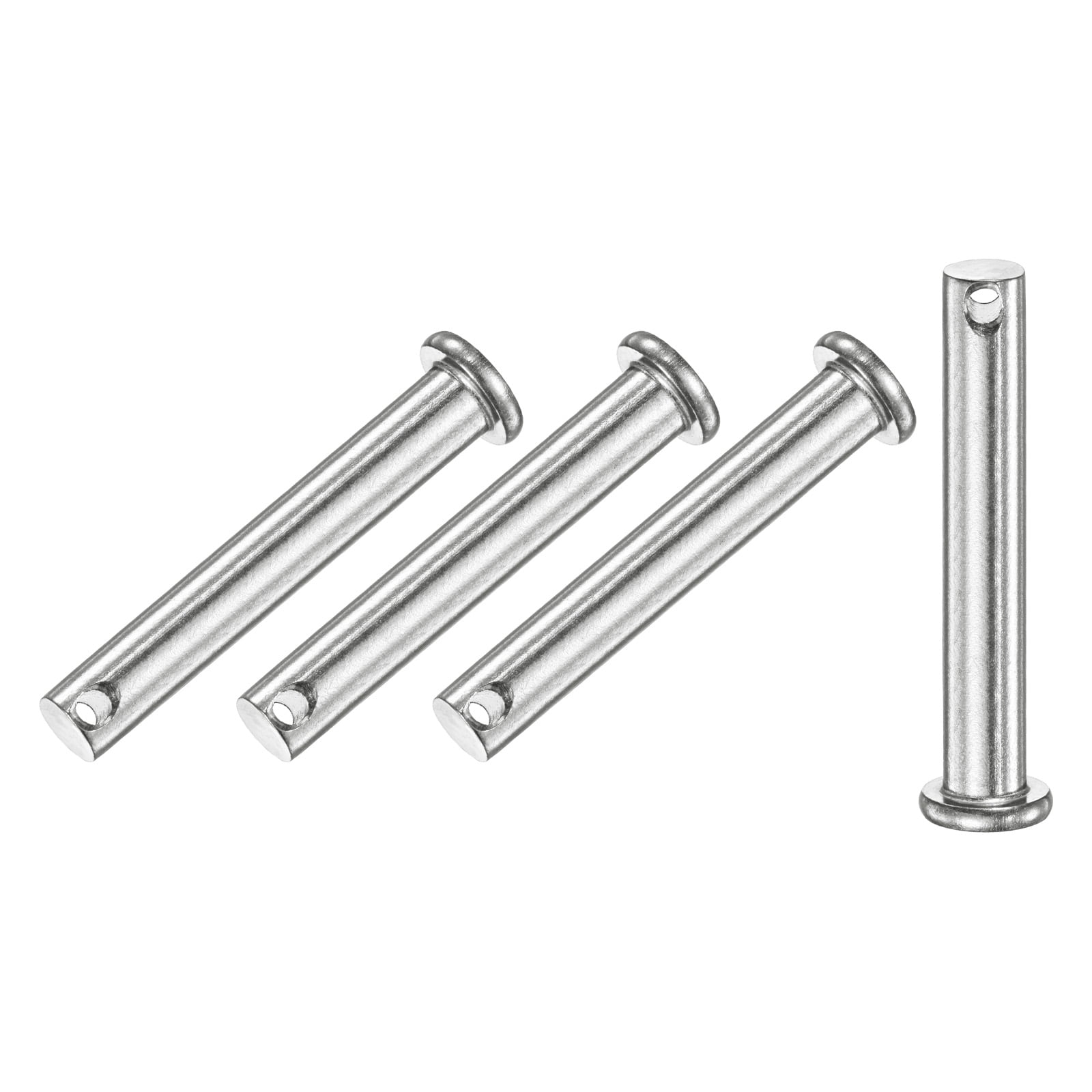 Uxcell 4-Pack Single Hole Clevis Pins, M8 x 55mm 304 Stainless Steel Flat Head Clevis Pins ...