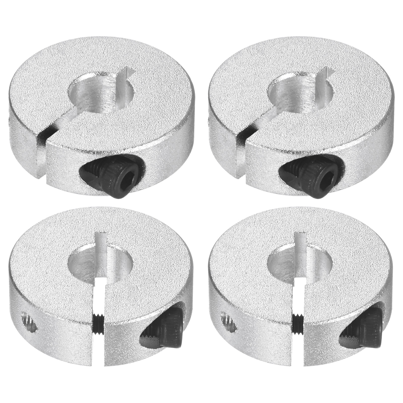 Uxcell 4-Pack Single Split Shaft Collar 8mm Bore 25mm OD, 8mm Thickness ...