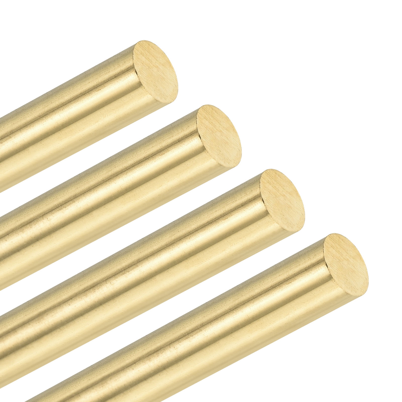 Uxcell 4-Pack Solid Brass Rod, 10x100mm Knife Handle Material H59 Brass ...
