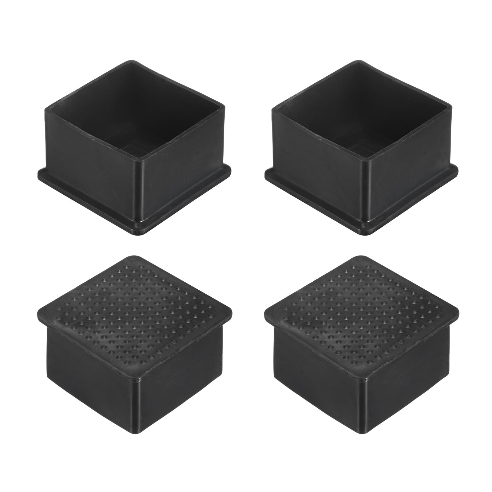 Uxcell 4-Pack Square Furniture Leg Caps, 2" (50mm) Leg Caps for Chairs ...